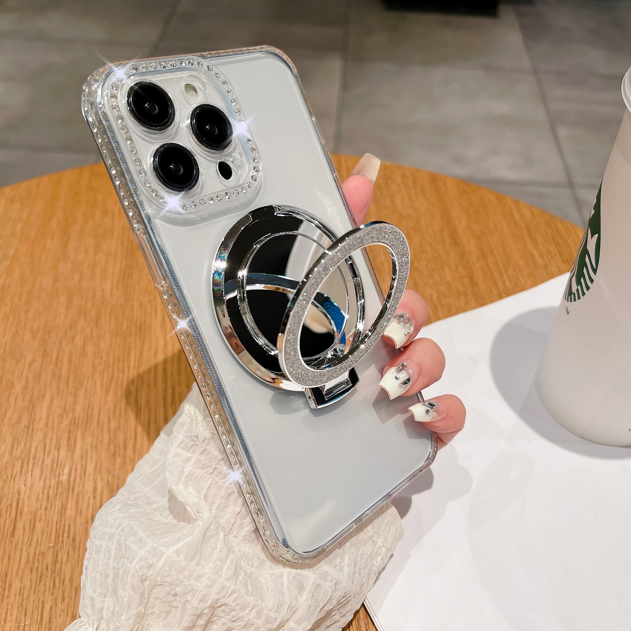 Amazon.co.jp: CrazyLemon iPhone 15 Pro Max 用 ケース [MagSafe対応] ワイヤレス充電対応 マグネット搭載 かわいい おしゃれ グリッター ...