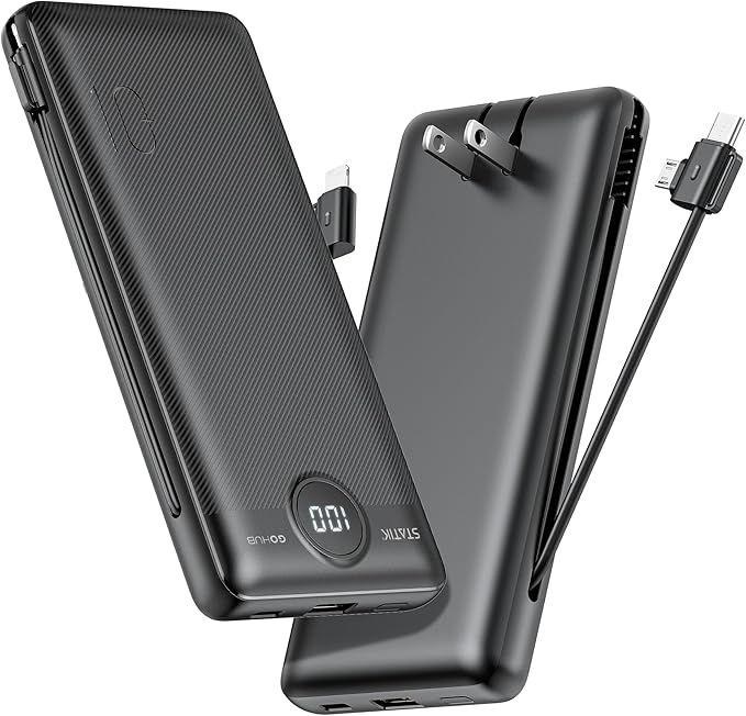 Amazon.com: Statik GoHub Slim Portable Charger with Wall Plug, Portable ...