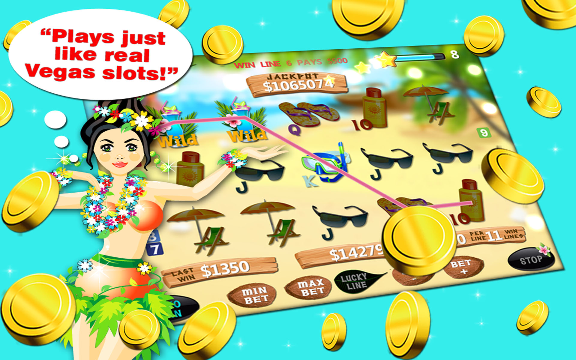 My Lucky Vacation Slots - App on Amazon Appstore