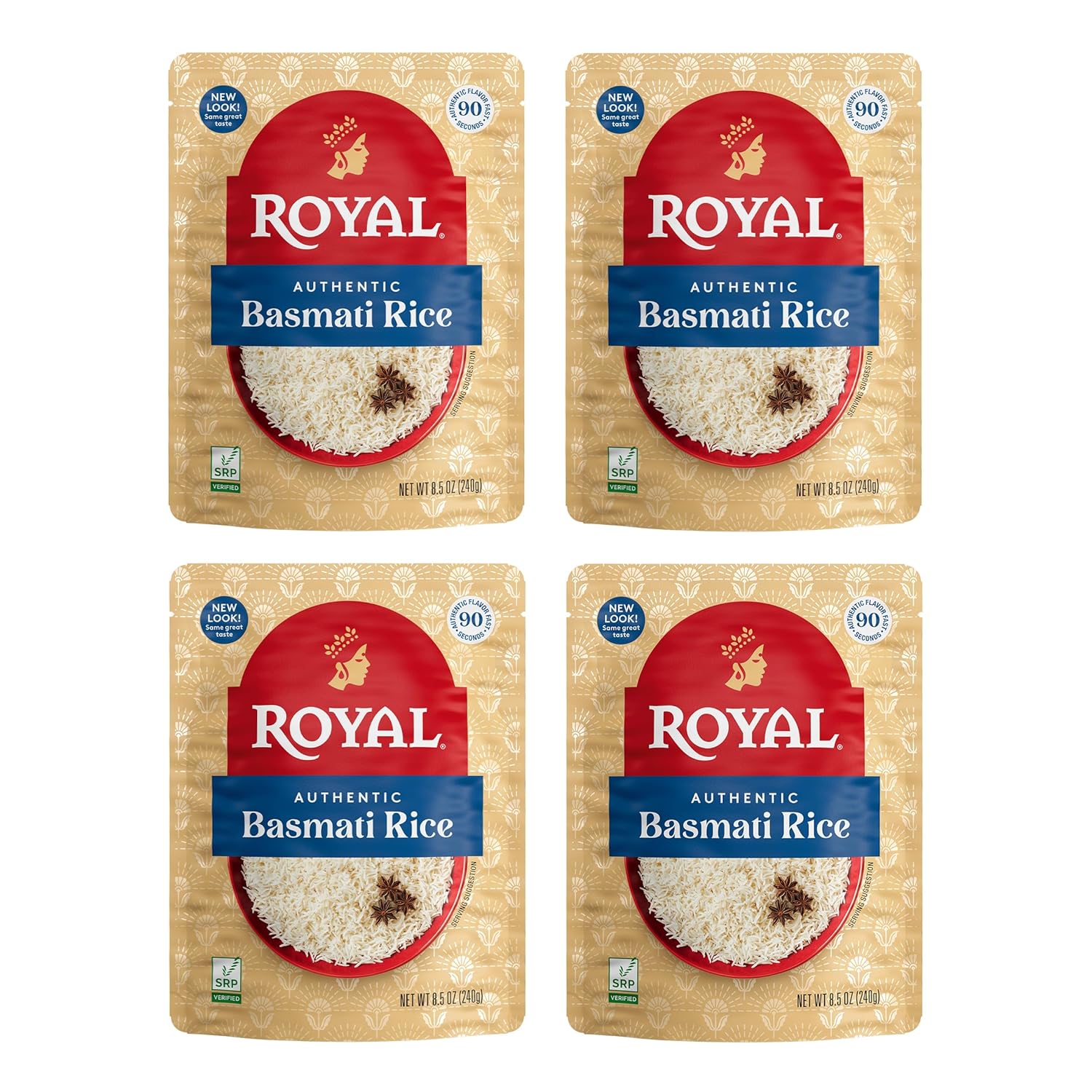 Amazon.com : Royal White Basmati Rice - Ready to Heat Basmati Rice - (4 ...