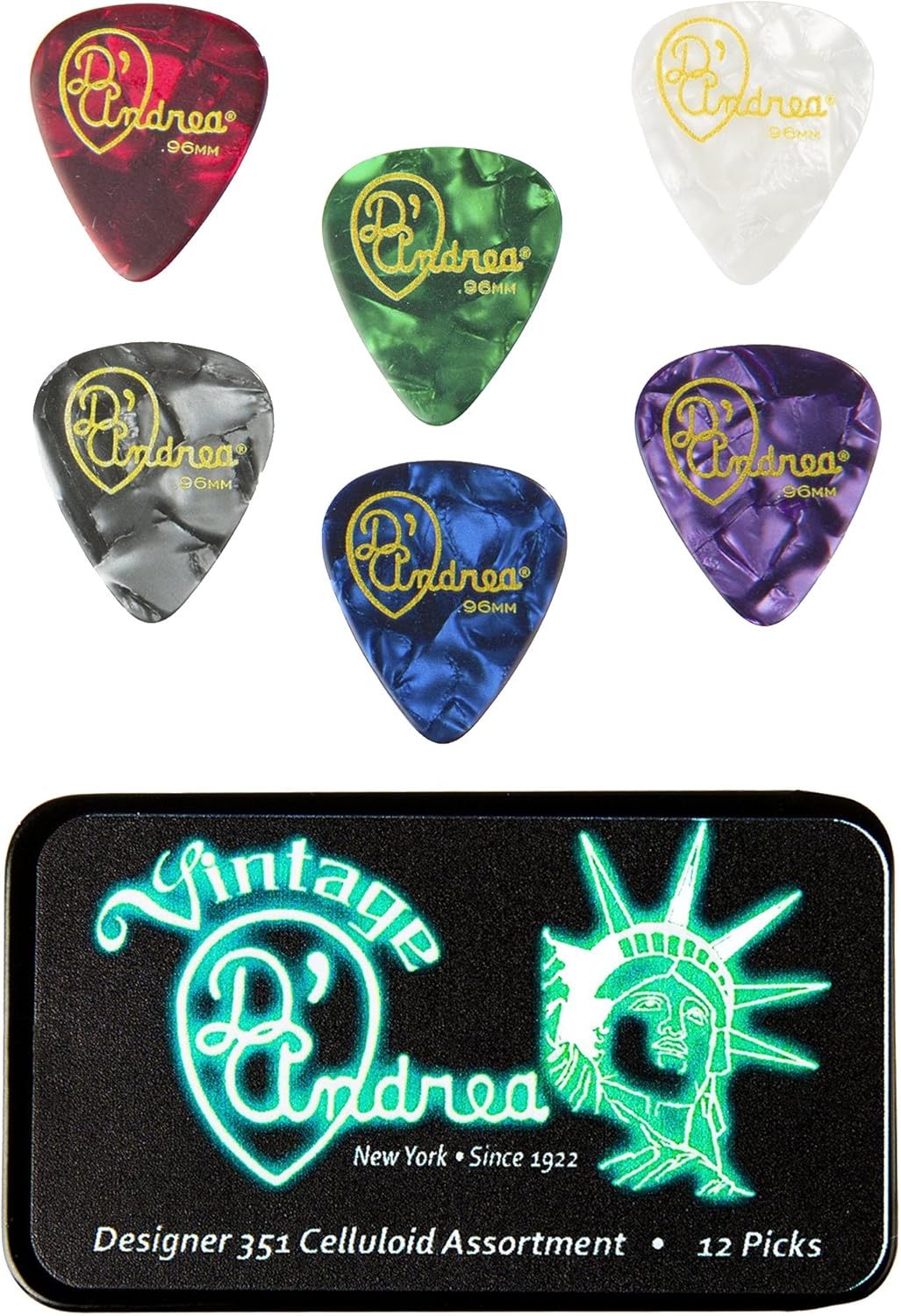 D 'Andrea tnvdm Gitarre Plektrum Plektron Picks, 12-teilig, Collectible ...