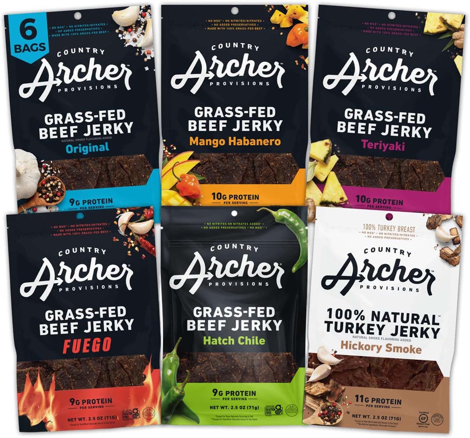 Amazon.com: Country Archer, Teriyaki Beef Jerky, 3 Ounce : Grocery ...