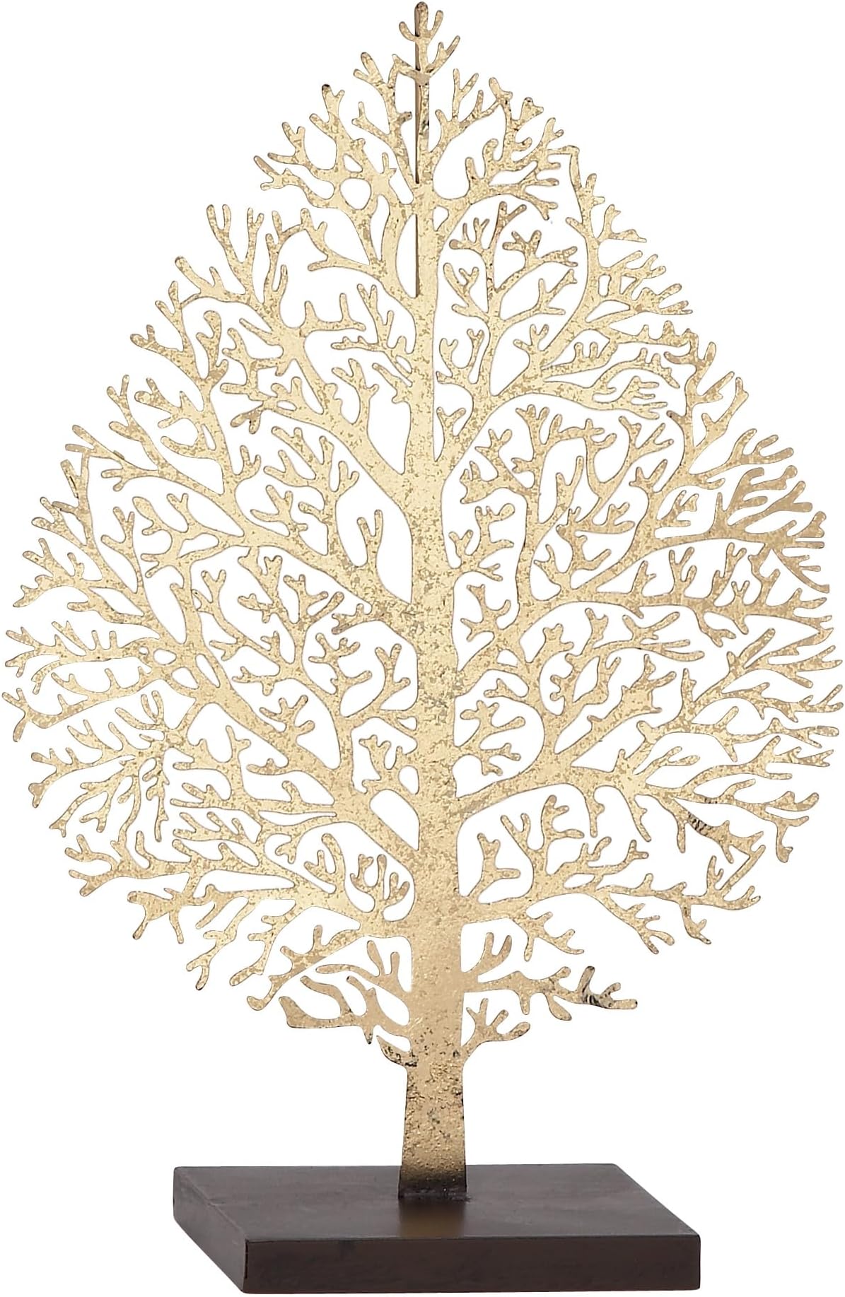 Amazon.com: RISEON Set of 3 Green Metal Tropical Leaf Sculpture Statue ...