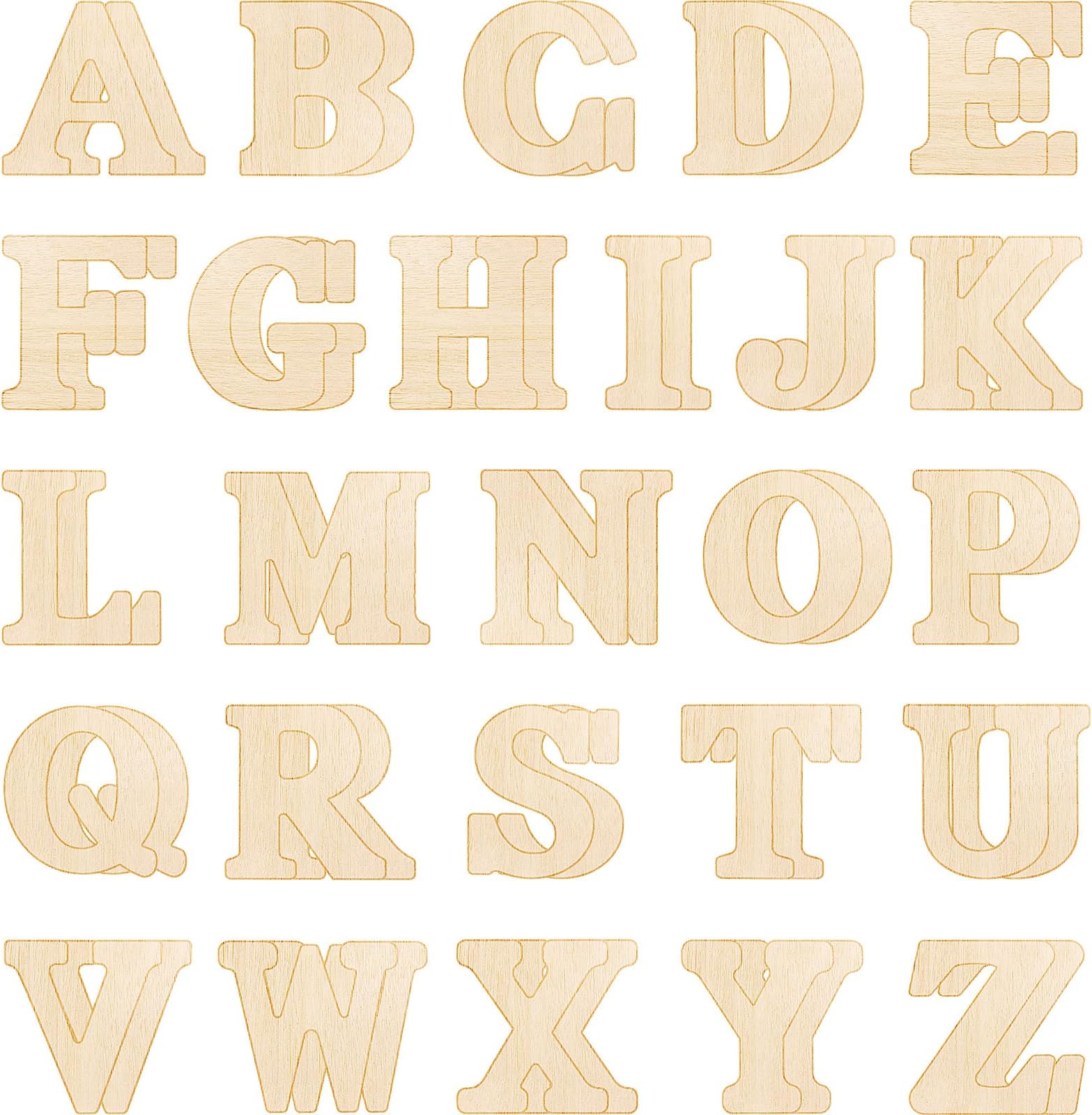 Amazon.com: Bright Creations 26 Pieces of Wooden Alphabet Letters for ...