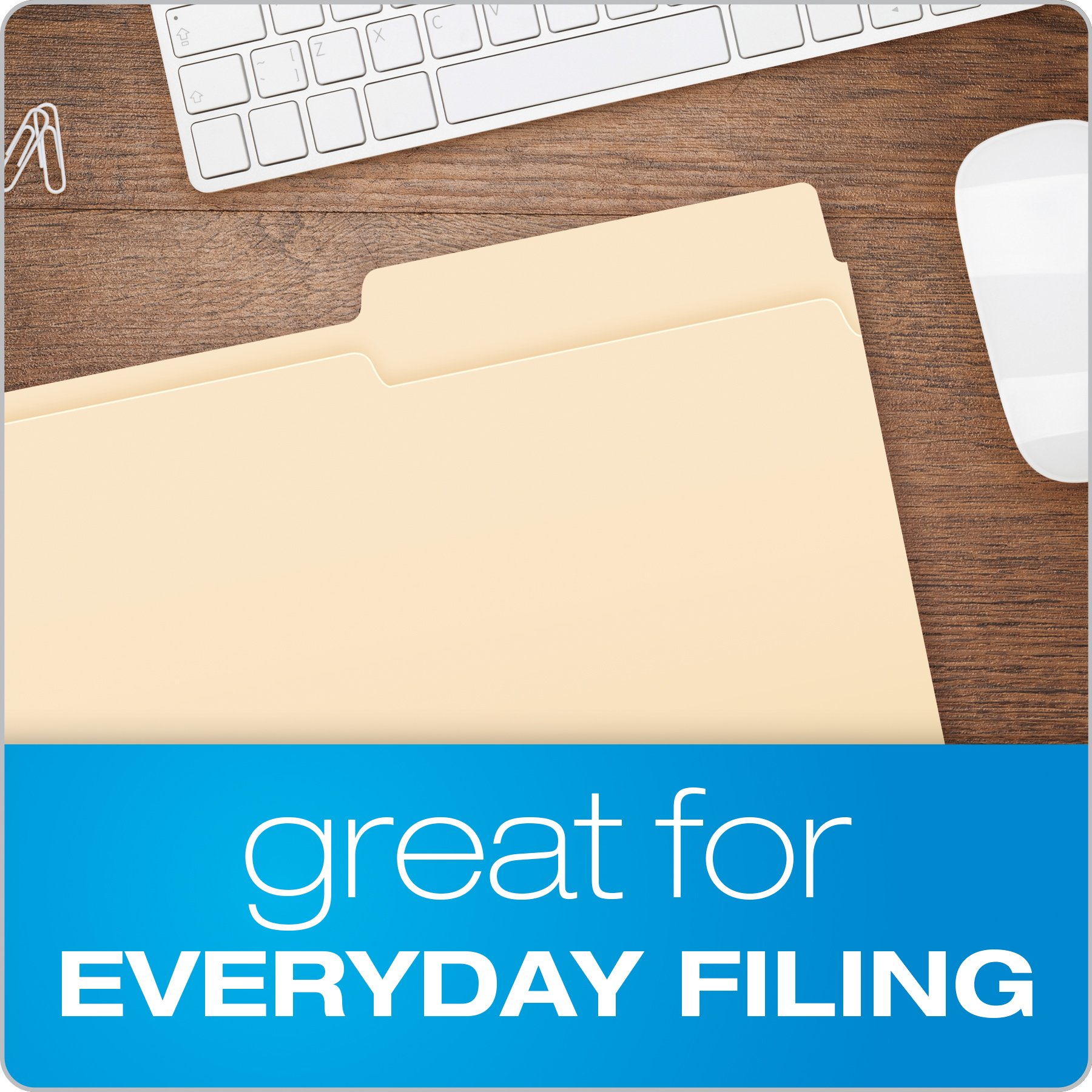 Snapklik.com : Pendaflex File Folders, Letter Size, Manila, 1/2 Cut, 100/BX