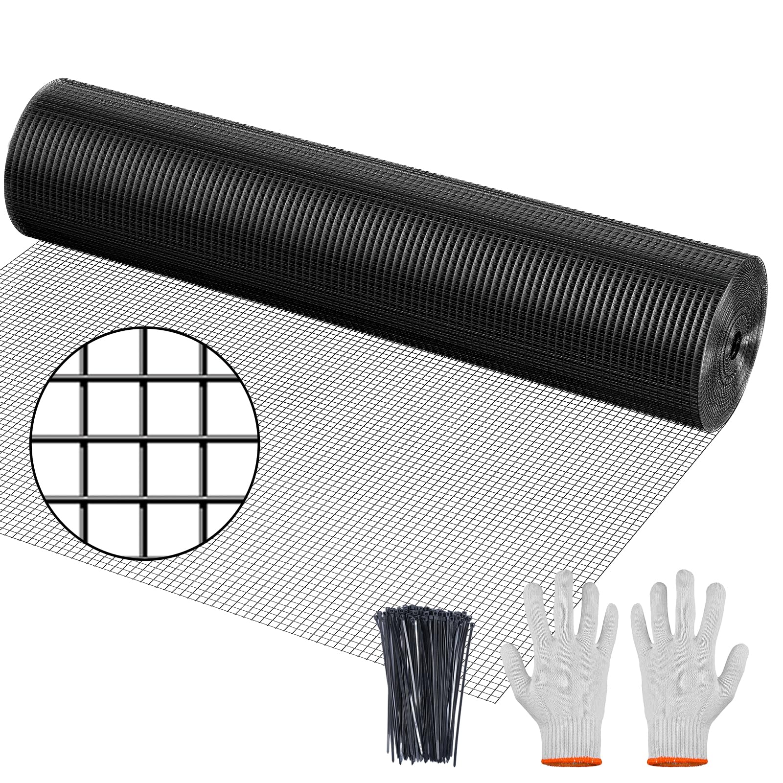 Hardware Cloth, 1/2 inch galvanized Chicken Wire Fence, 19 Gauge Vinyl ...