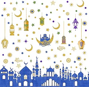 Amazon.com: Sabary 106 Pcs Ramadan Wall Decor Stickers, Islamic Muslim ...