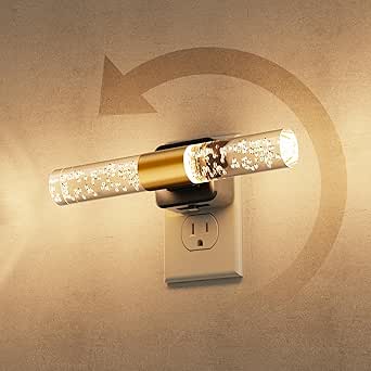 L LOHAS LED 2 Pack Dimmable Night Lights Plug into Wall, Dusk to Dawn ...