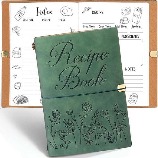 Amazon.com: Mooliwe Blank Recipe Book to Write in Your Own 160 Recipes ...
