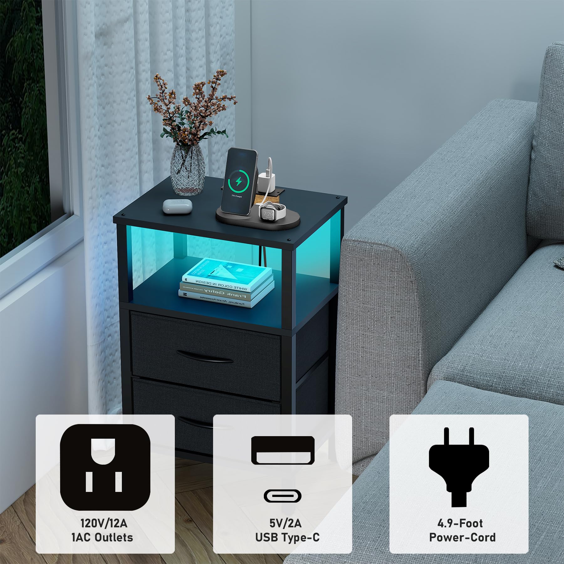 Snapklik.com : TUTOTAK LED End Table