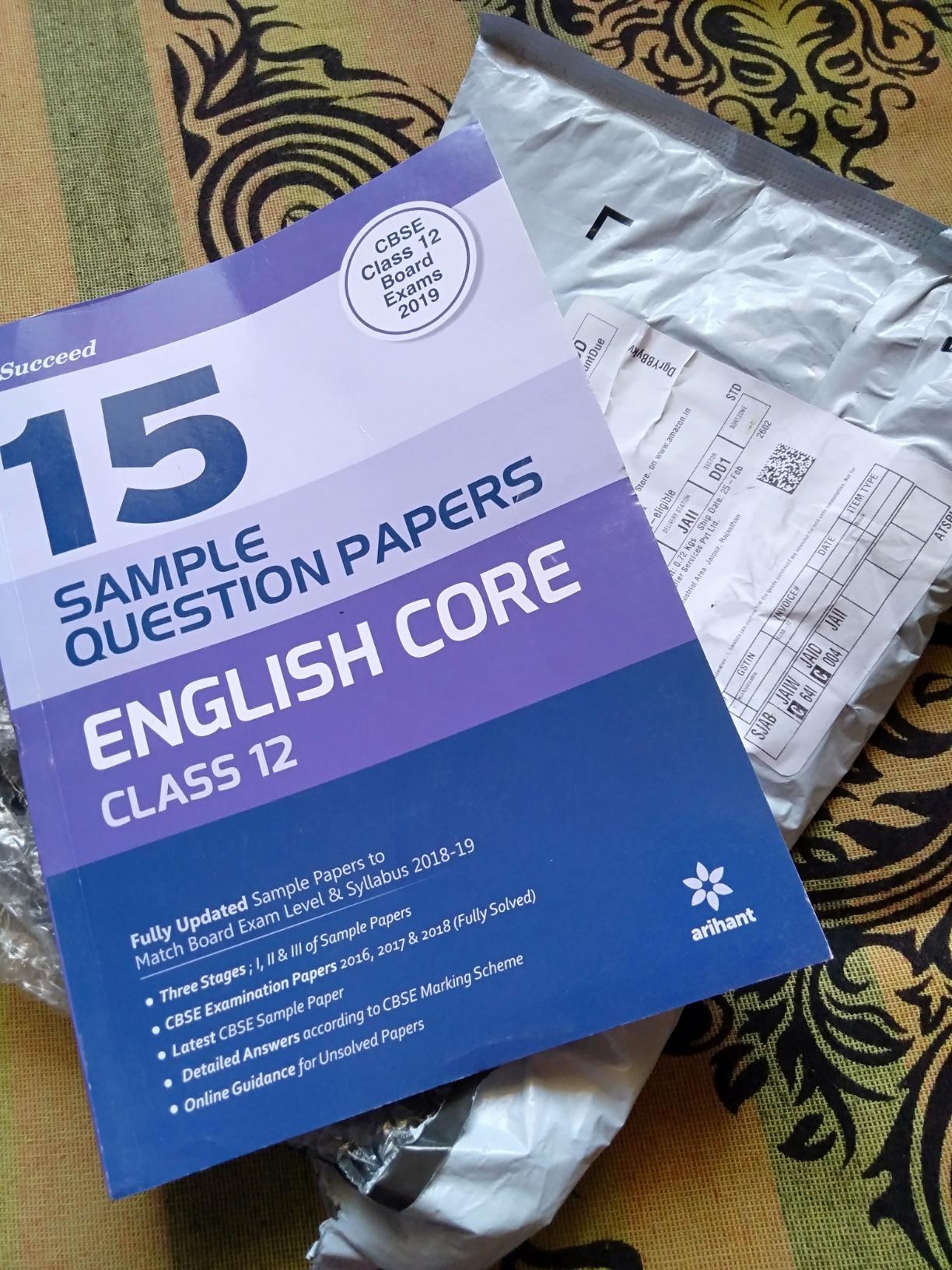 15 Sample Question Papers English Core Class 12th CBSE : Arihant ...