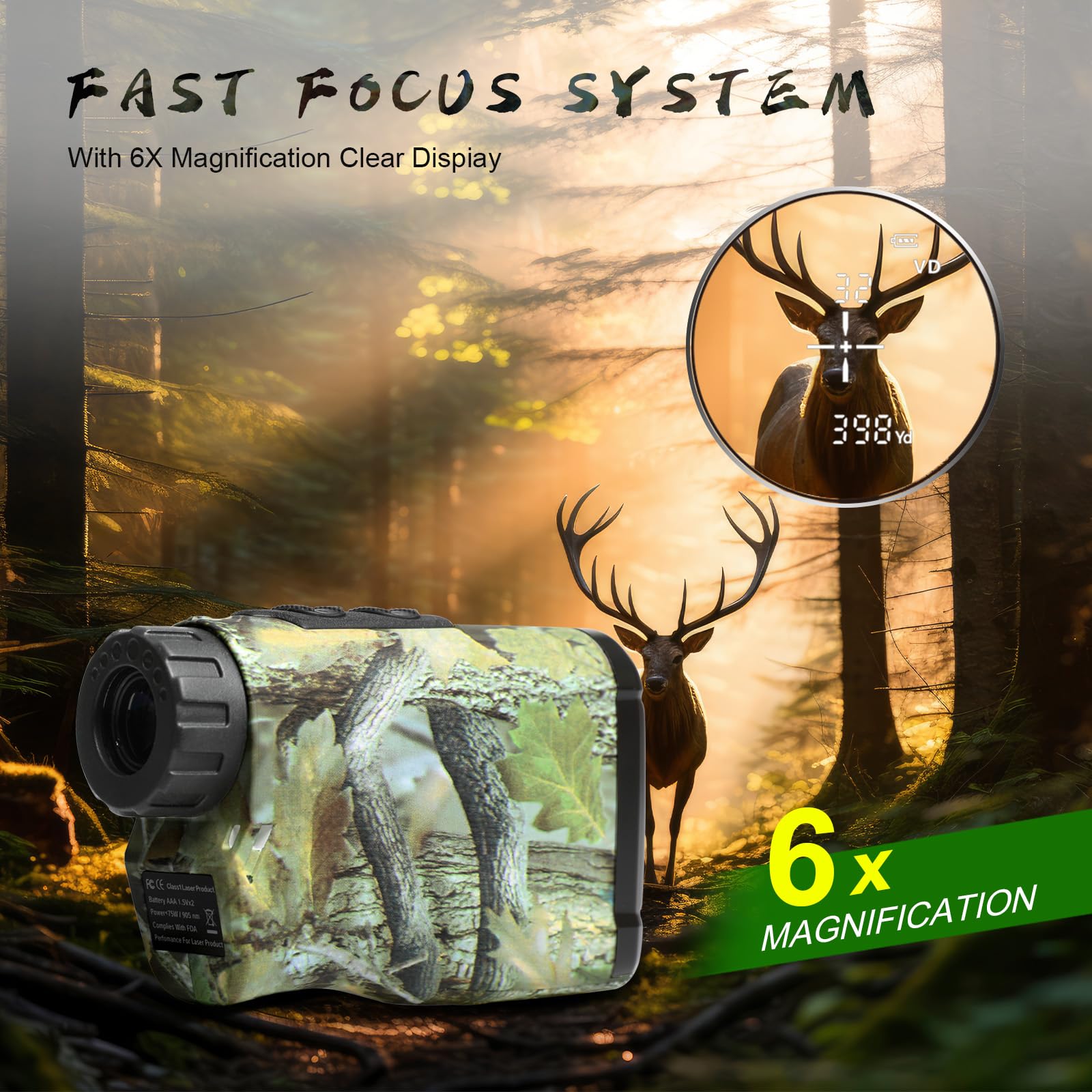 Snapklik.com : Hunting Rangefinder 1400Yds Distance Scope Range Finder ...