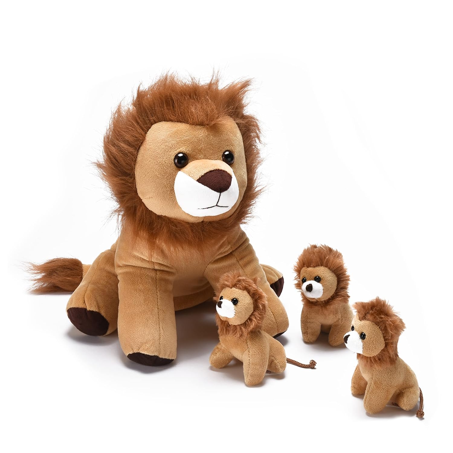 Buy Wonder Products Stuffed Lion Plush - Stuffed Mommy Lion with 4 ...