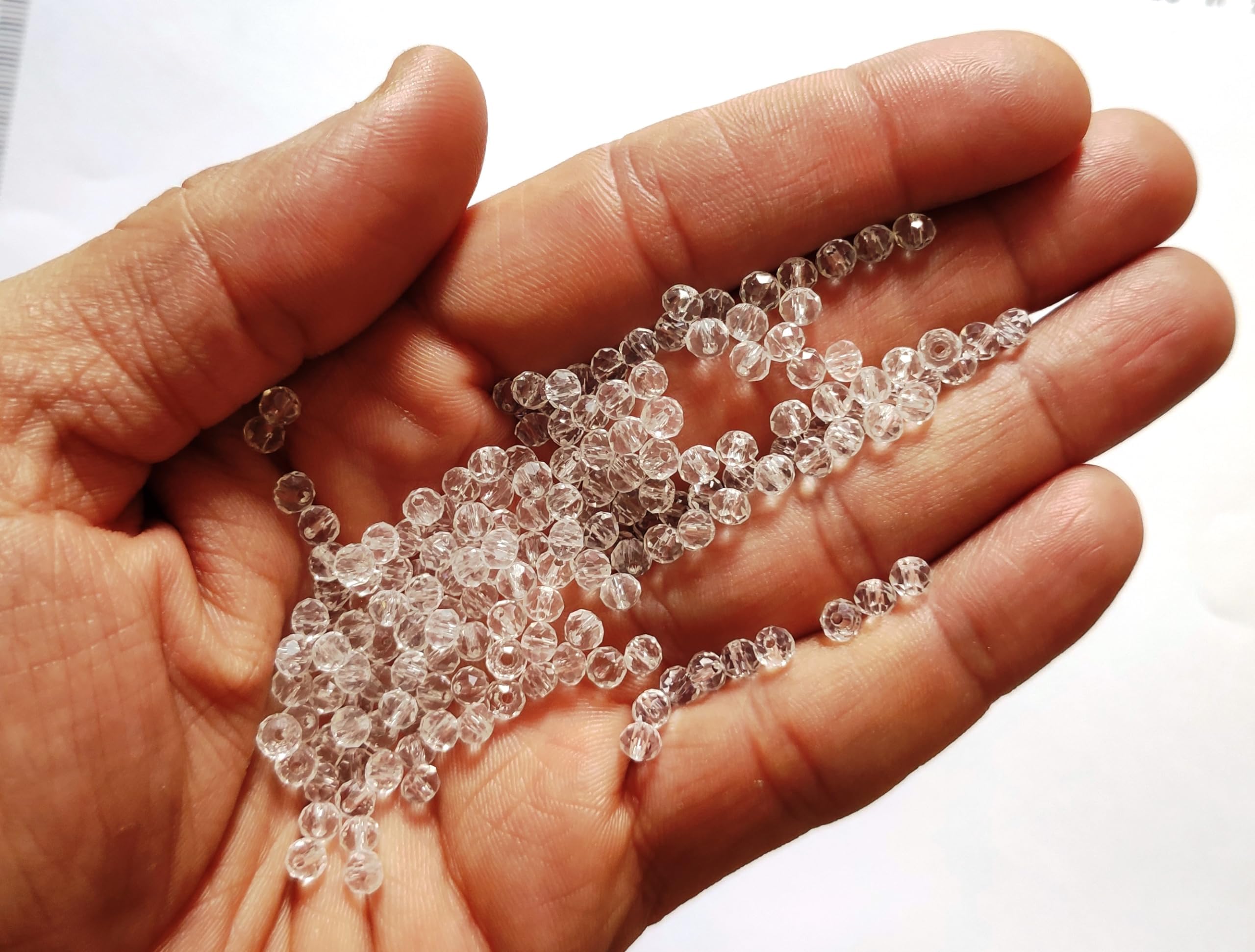 The Design Cart Transparent Rainbow White/Crystal 2 Cut Beads/Glass ...