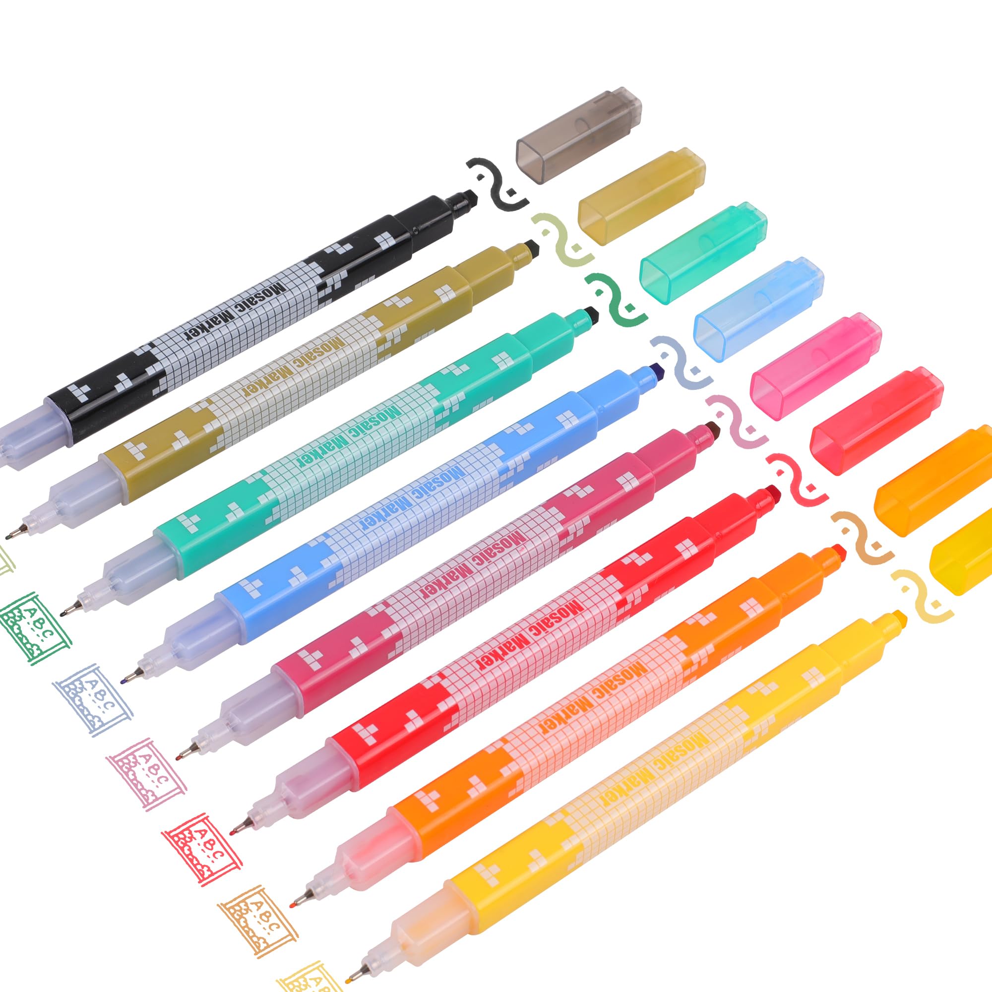 Snapklik.com : Journaling Marker Pens,8 Vibrant Colors Dot Markers,0 ...