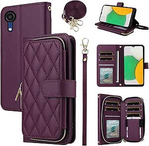 Amazon.com: Furiet Wallet Case for Samsung Galaxy A22 5G/Boost Mobile Celero 5G with Wrist Strap ...