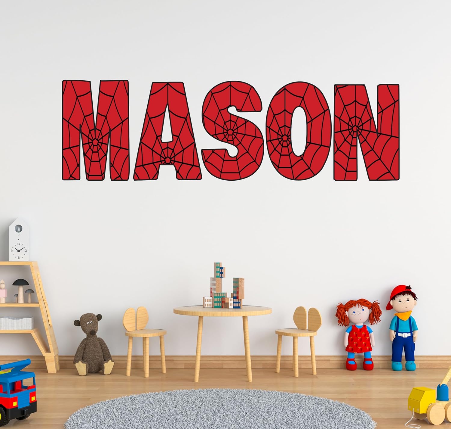Amazon.com: Personalized Spider Name Wall Decal - Custom Superhero ...