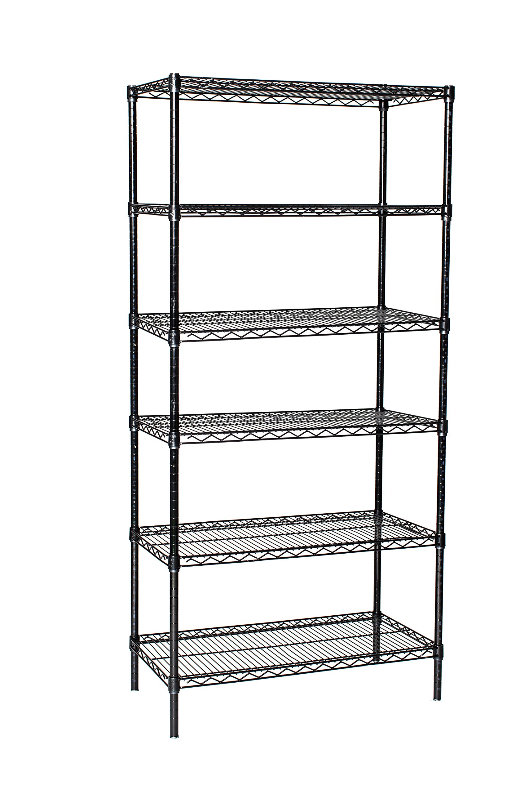 Amazon.com: Omega 18" Deep x 60" Wide x 86" High 6 Tier Black Starter ...