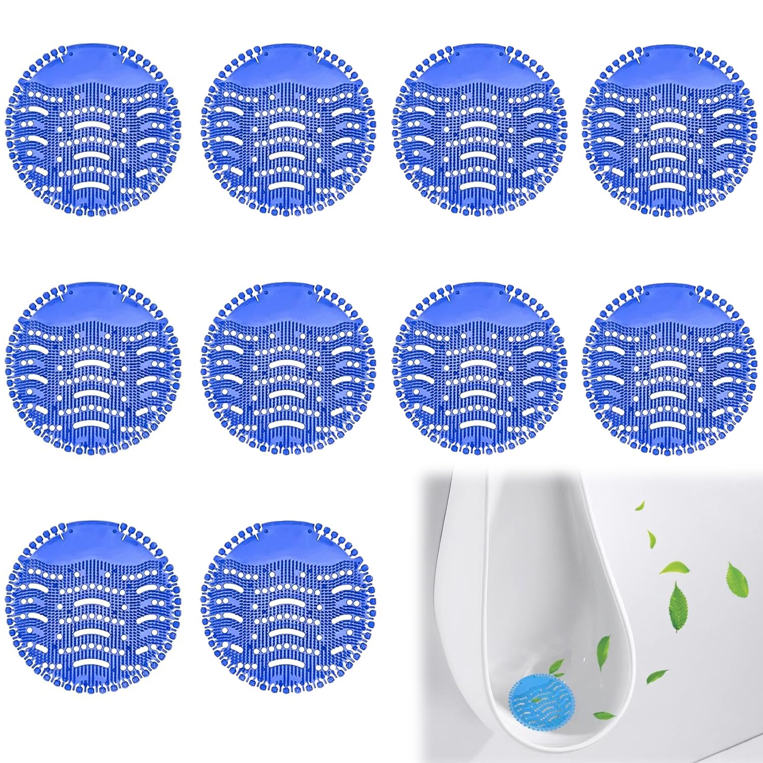 Blue Urinal Screen Splash Pads: YOYIAG 10 Pack Urinal Splash Guards ...