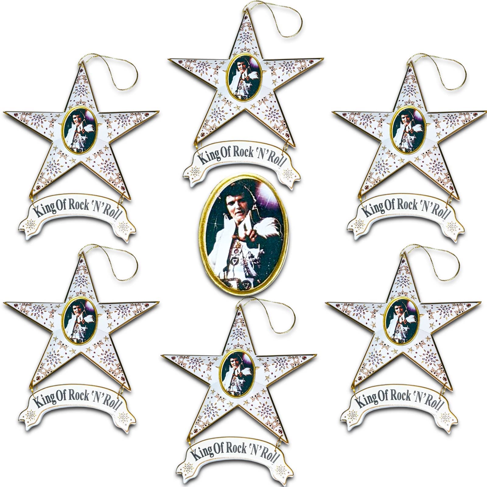 Amazon.com: Elvis Ornament Magnet Party Favors - 6 Pk Bundle with Elvis ...