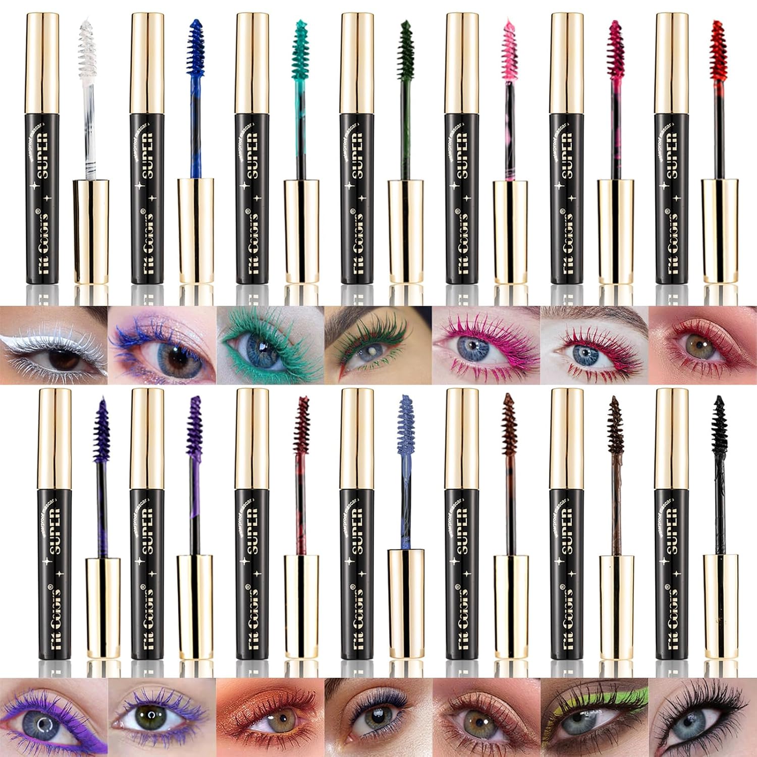 Amazon.com : Joyeee Colored Mascara, 14 Colors Colorful Mascara Set ...