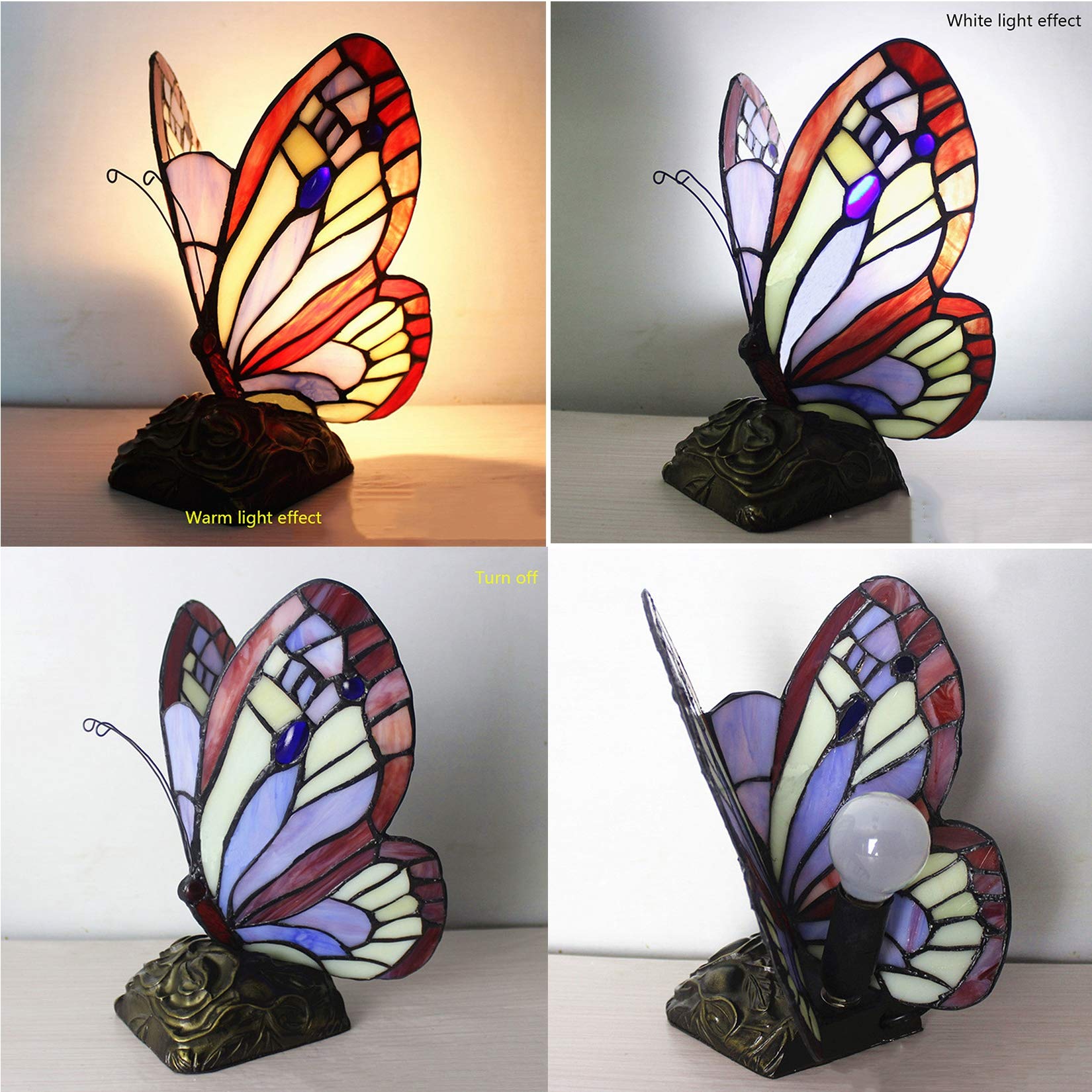 Butterfly Stained Glass Lamp Stained Glass Butterfly Table Lamp