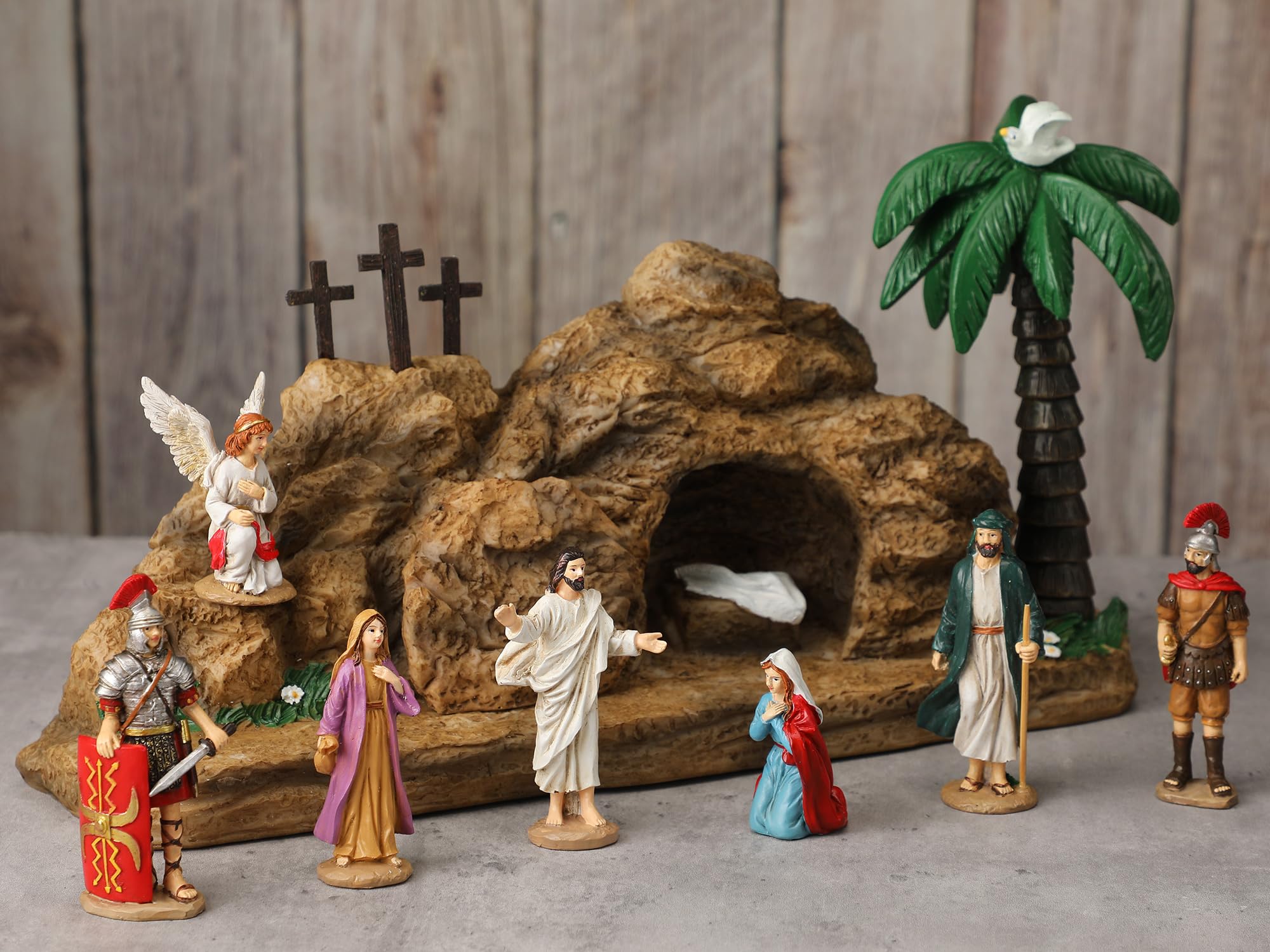 Amazon.com: Wesiti 8 Pcs Easter Resurrection Scene Set Jesus Nativity ...