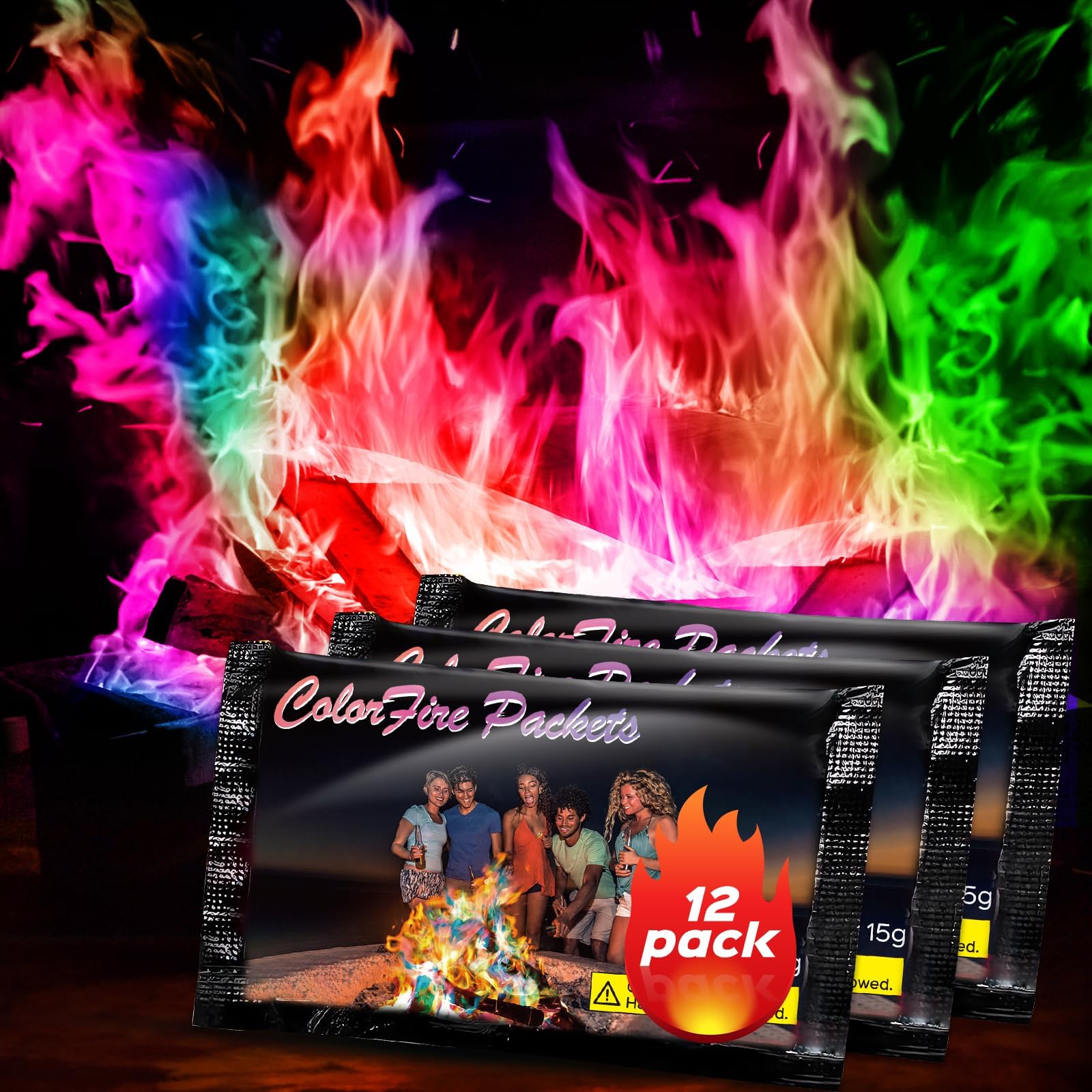 Amazon.com : Realcook Magic Fire for Fire Pit: Mystical Color Changing ...