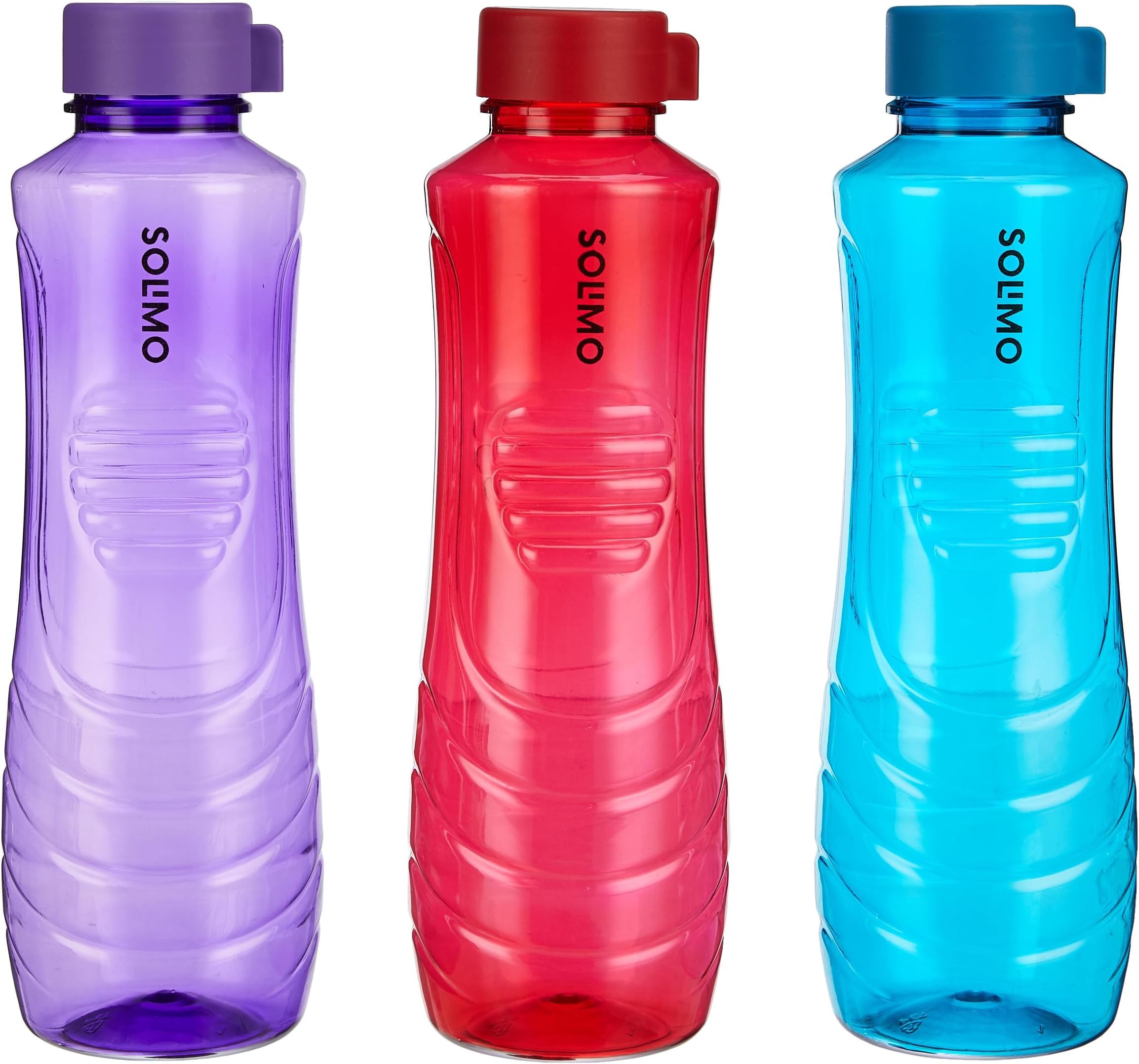 Clazkit Plastic Water Bottle Pack of 3, Blue -1 Litre : Amazon.in: Home ...