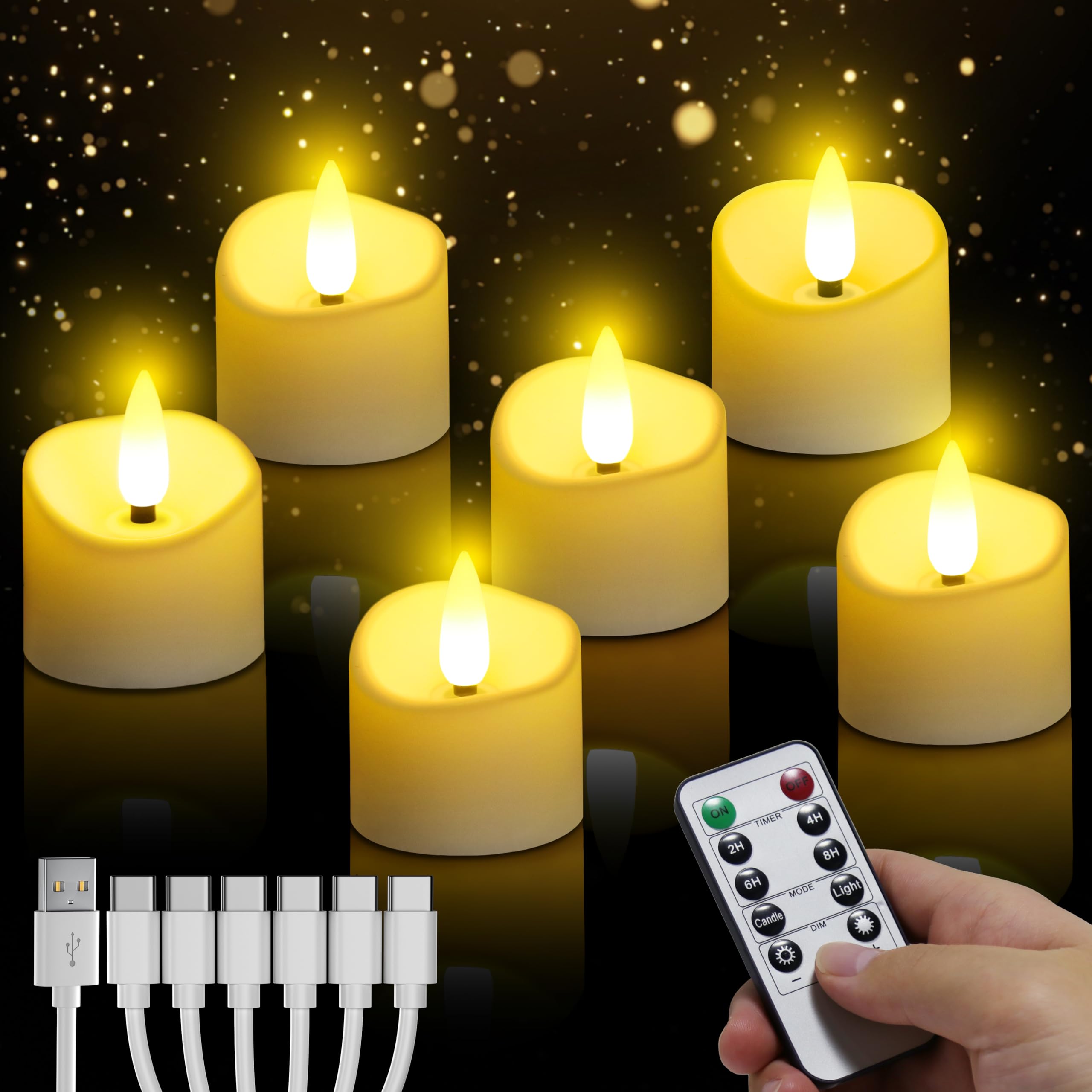 velas led efecto llama pequeñas recargables – Decoracion