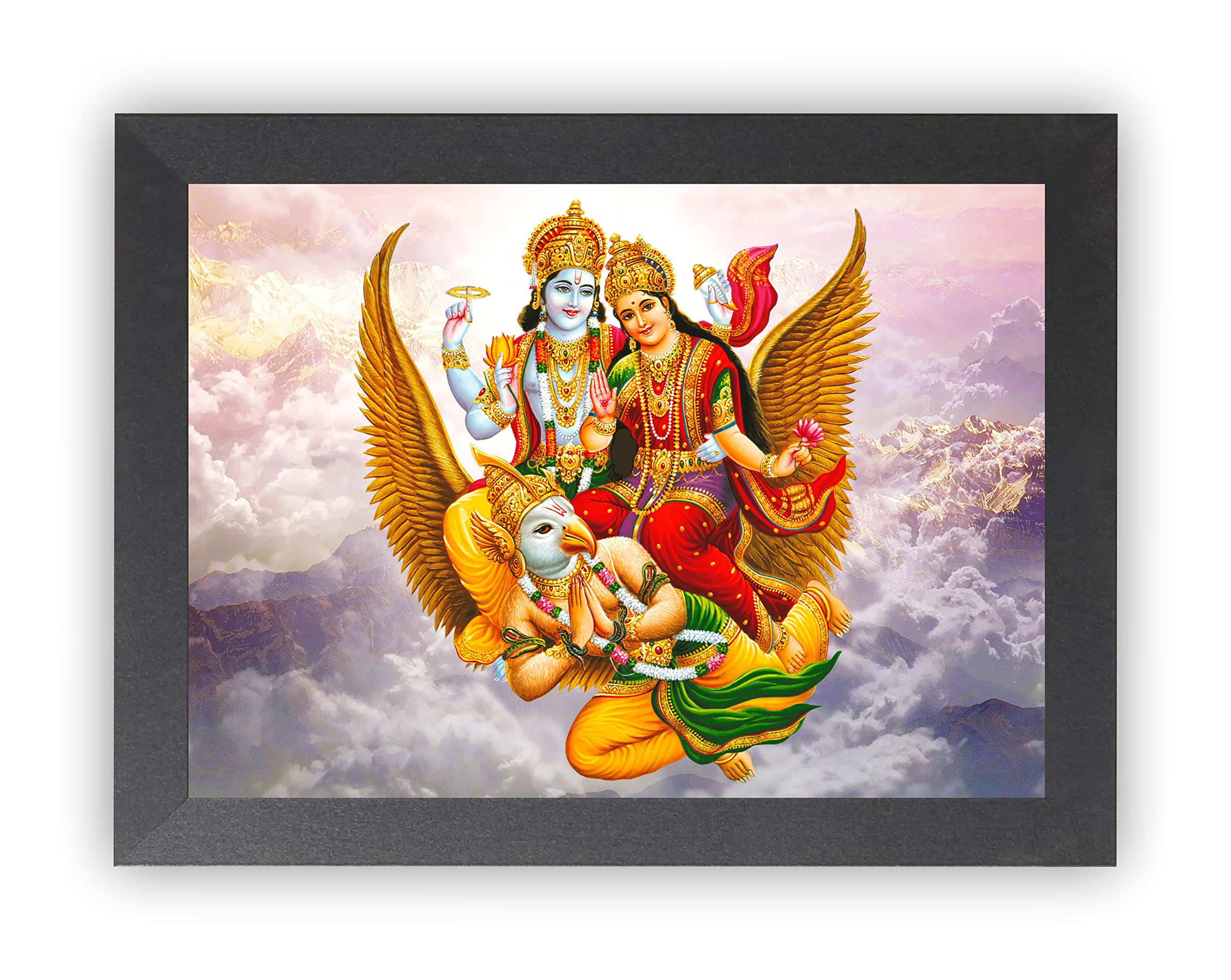Goddess Lakshmi Ganesh Hd Photo Frame Laxmi Mata Painting Wall ...