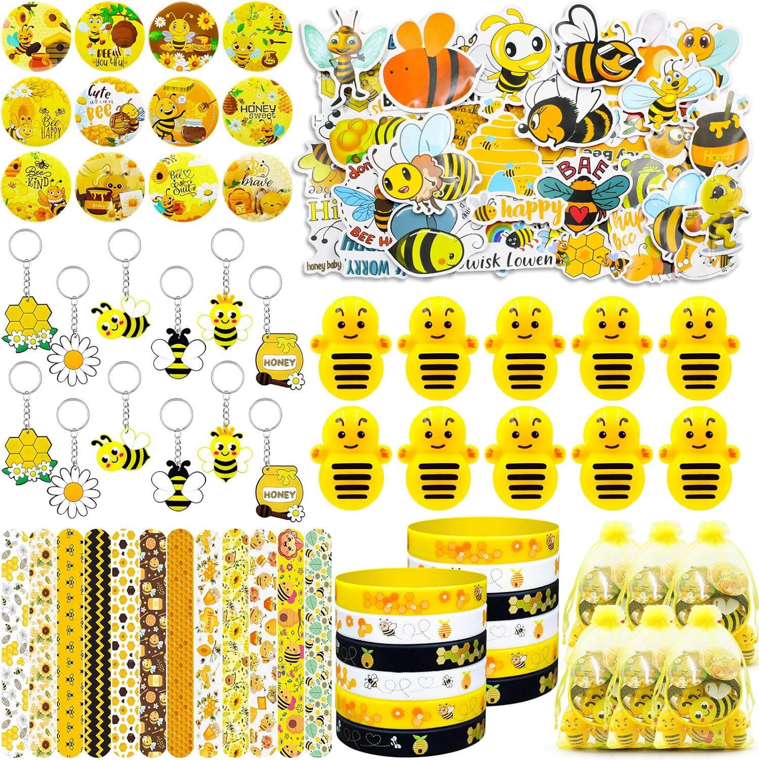 Amazon.com: BOIKOKY 122 Pcs Bee Theme Party Favors - Themed Classroom ...