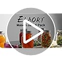 Amazon.com: ELAORY Classic 16 Oz Mason Jars, 6 Pack Canning Jars, Regular Mouth, Airtight & Leak ...