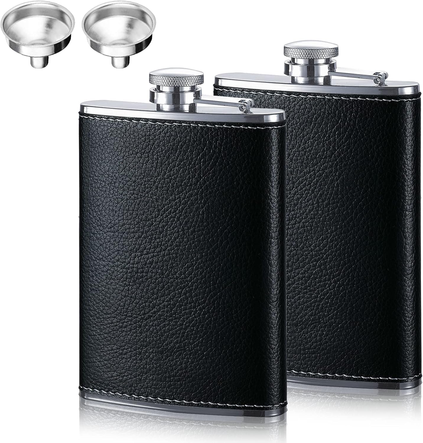 Flask, 8 Oz Flasks for Alcohol Men, 2 Pack Portable Stainless Steel ...