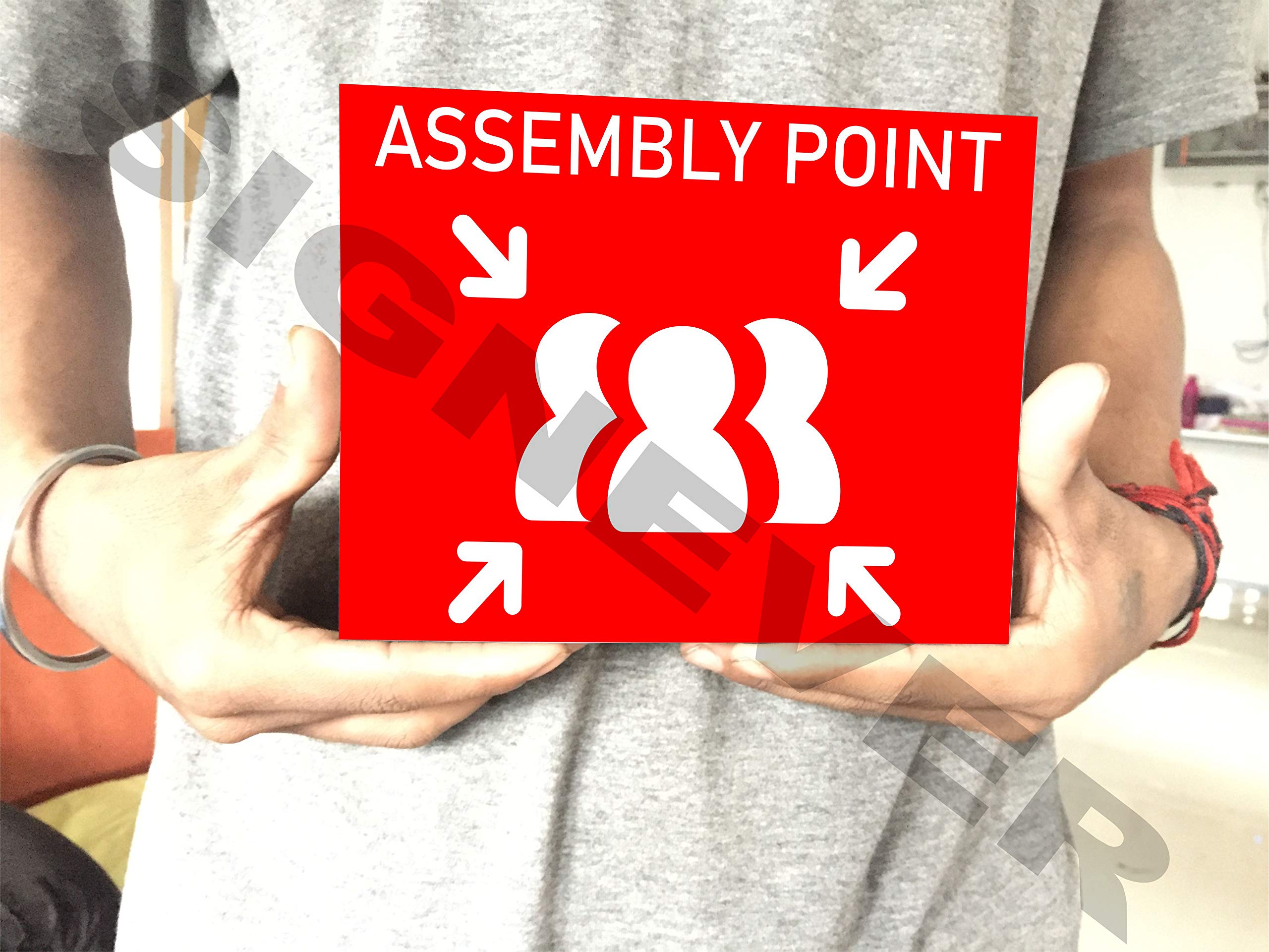 Buy SIGN EVER Assembly Point Sign Board For School College Office Bank ...