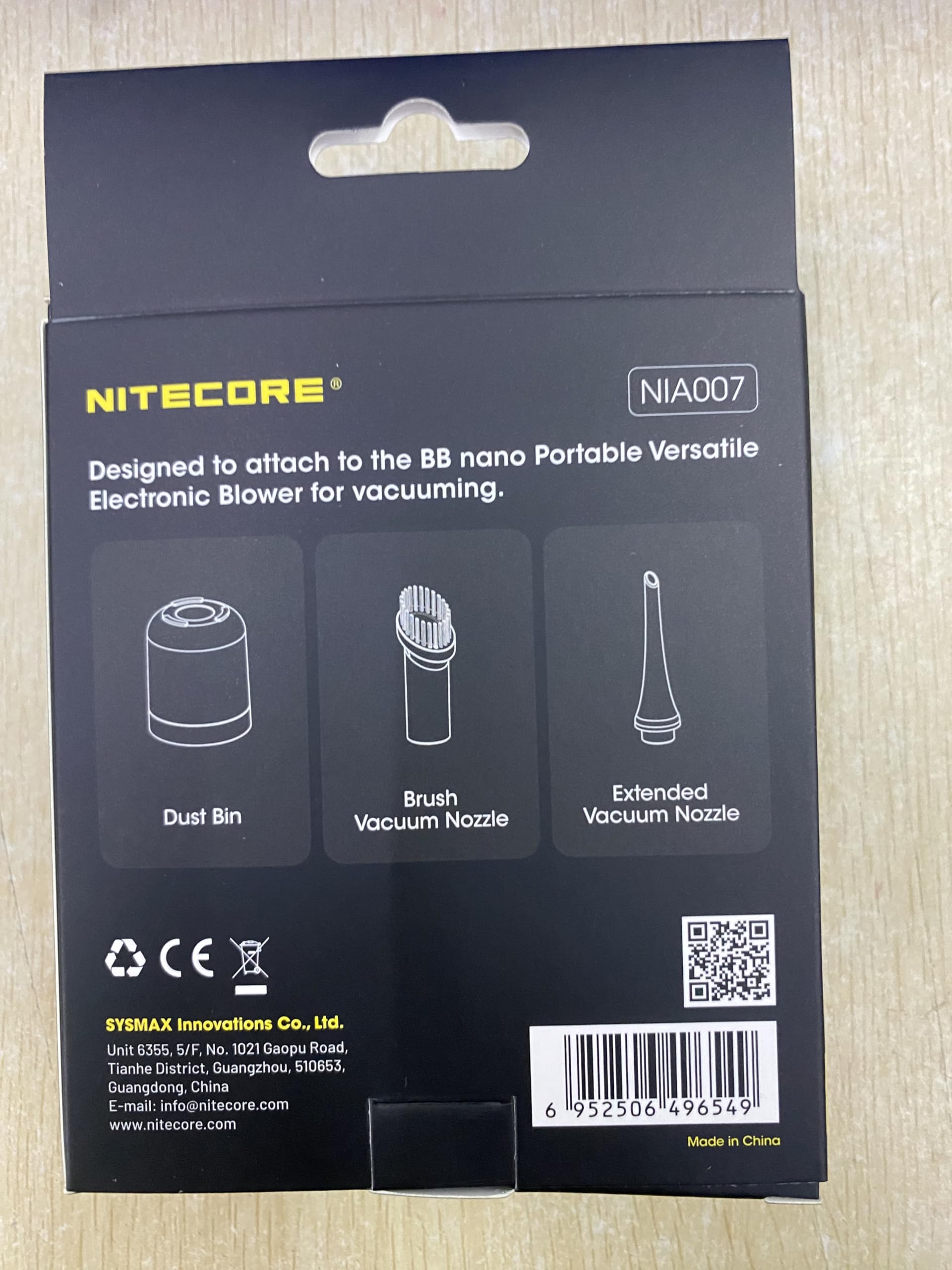 BB Nano Blower Accessories NITECORE Vacuum Kit For BB Nano Blower ...