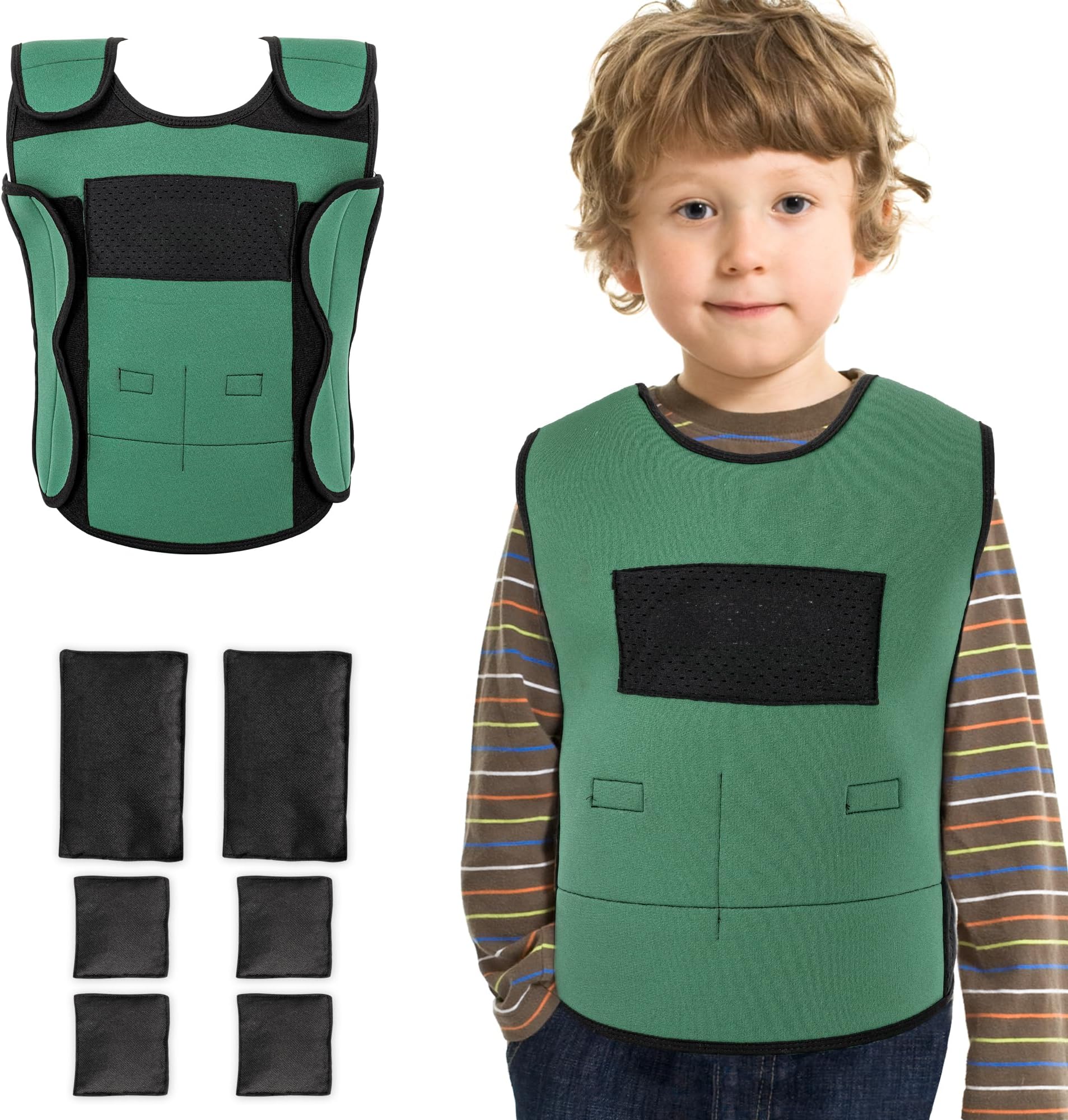 Amazon.com: OUTREE Weighted Vest for Kids with Sensory Needs (Medium ...