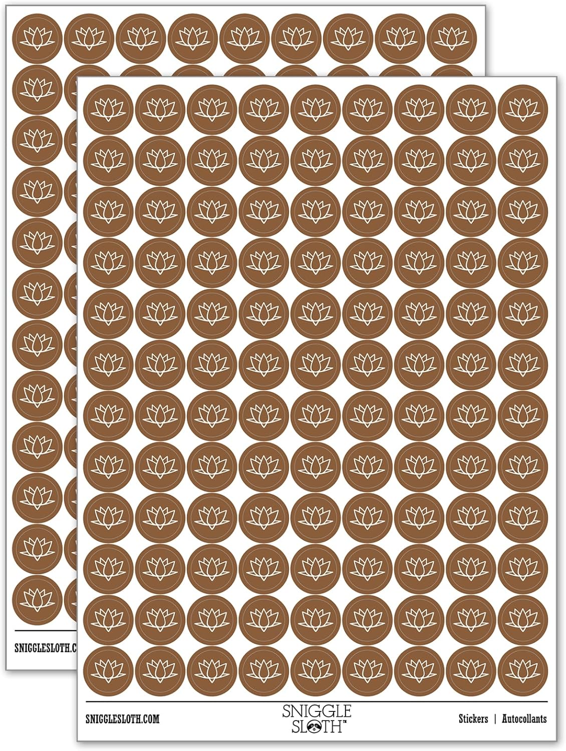 Amazon.com: Lotus Flower Outline 200+ Round Stickers - Matte Finish - 0 ...
