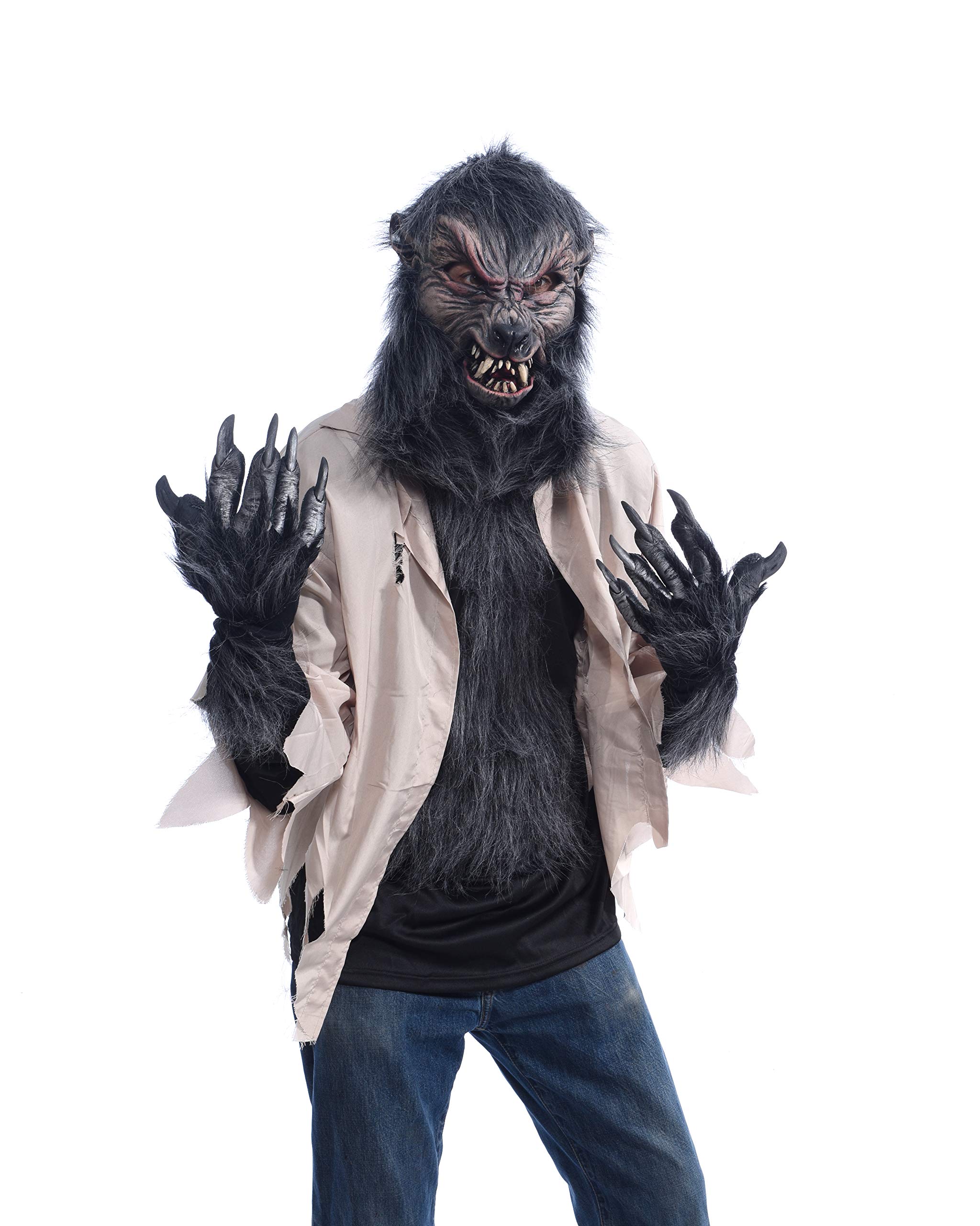 Amazon.com: Moonstruck Werewolf Costume, with mask, Shirt, Gloves and ...