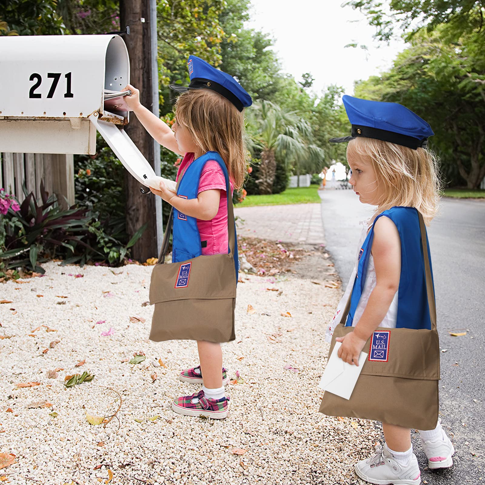 Snapklik.com : Jiuguva Halloween Mailman Costume Set Postal Costume For ...
