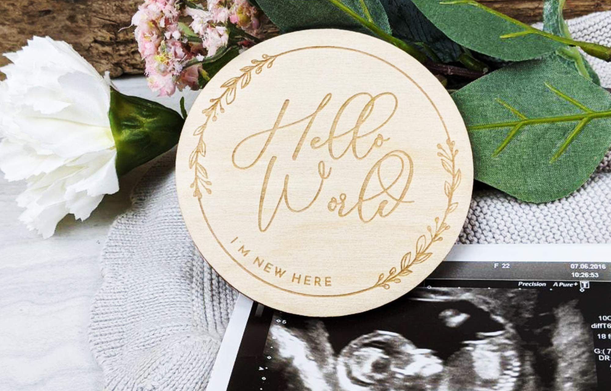 Hello World Baby Announcement Sign For Hospital | Desertcart SINGAPORE