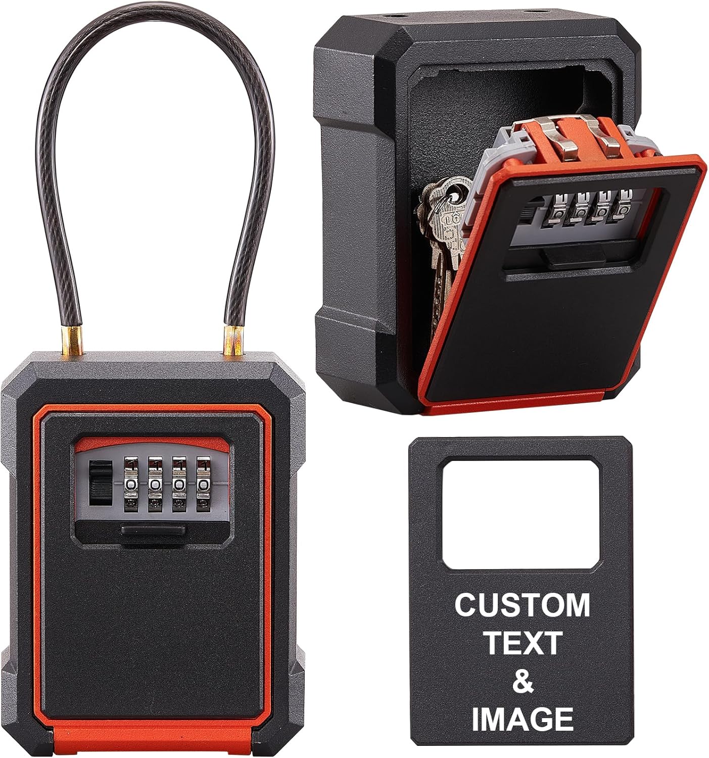 Amazon.com: EASTDEER Key Lock Box 4 Digits Key Lock Box with Resettable ...
