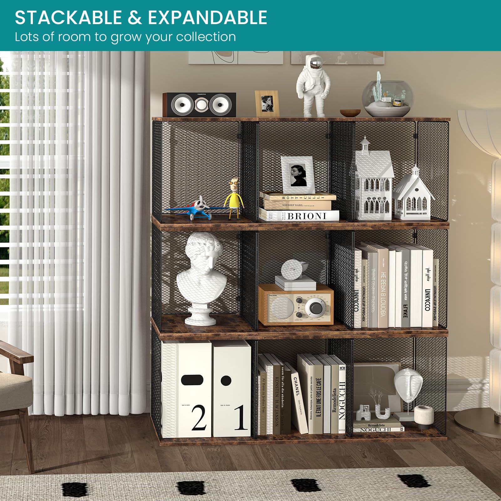 Snapklik.com : Vinyl Record Storage, DIY Stackable Album Storage Box ...