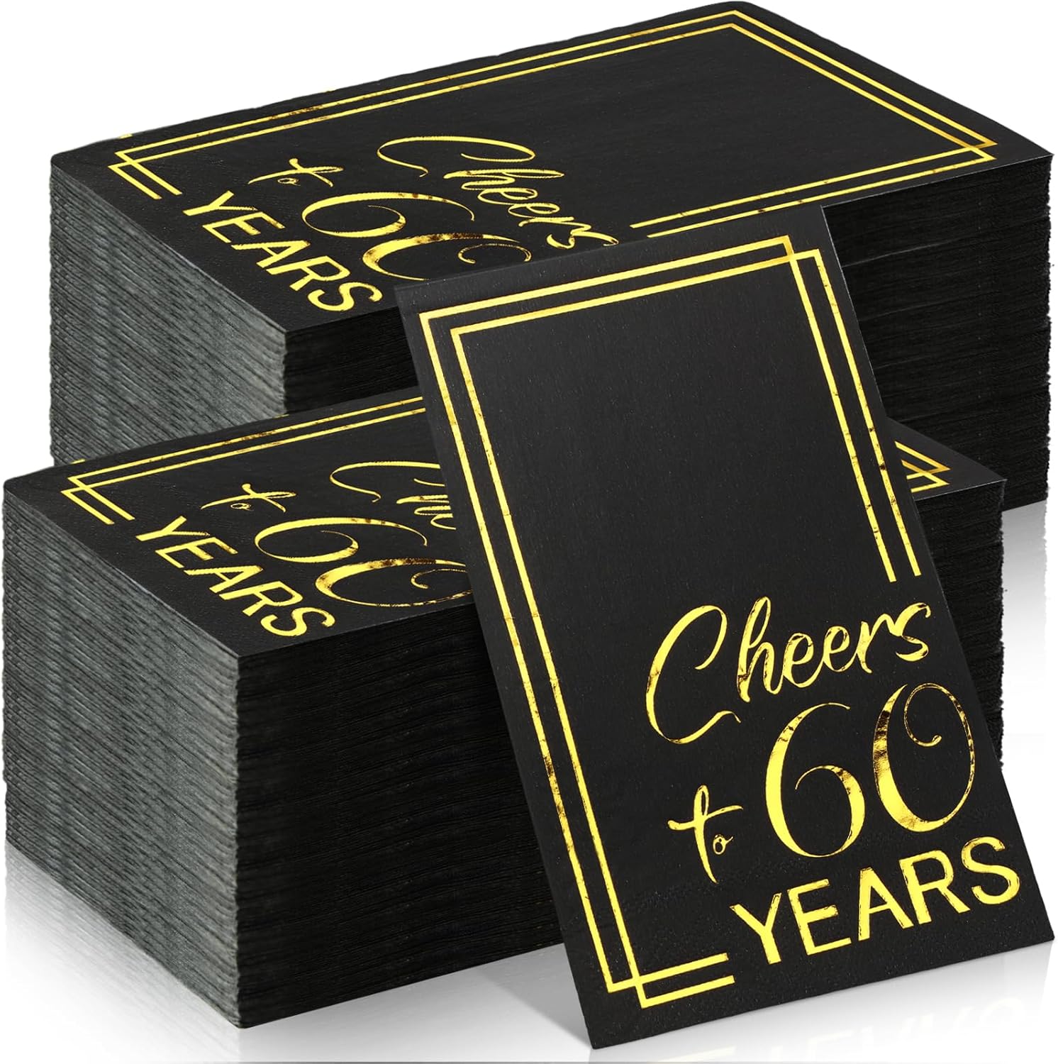 Amazon.com: Geyoga 200 Pcs Anniversary Cocktail Napkins Guest Napkins ...