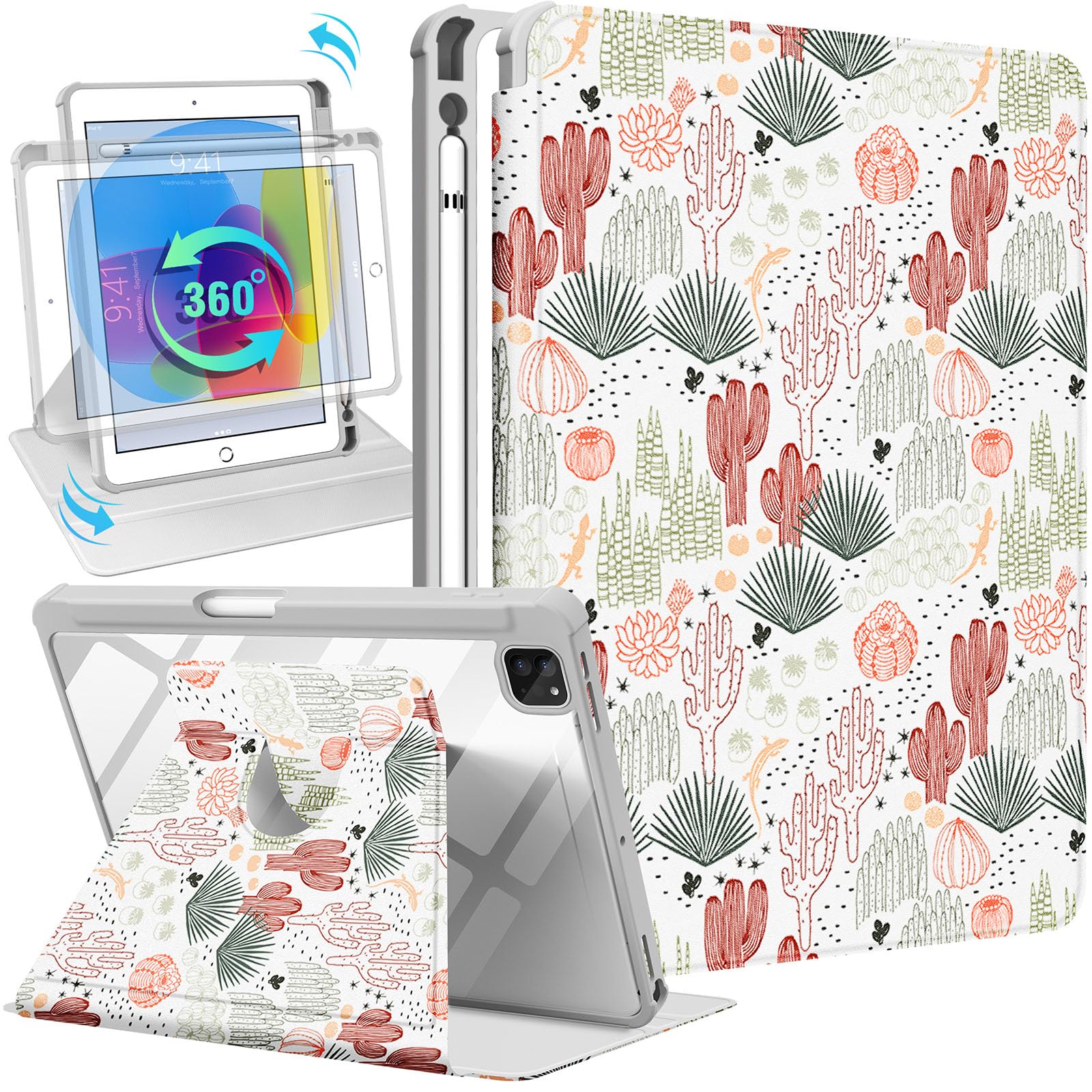 Amazon.com: Uppuppy for iPad Pro 12.9 Case Folio Cover with Pencil ...