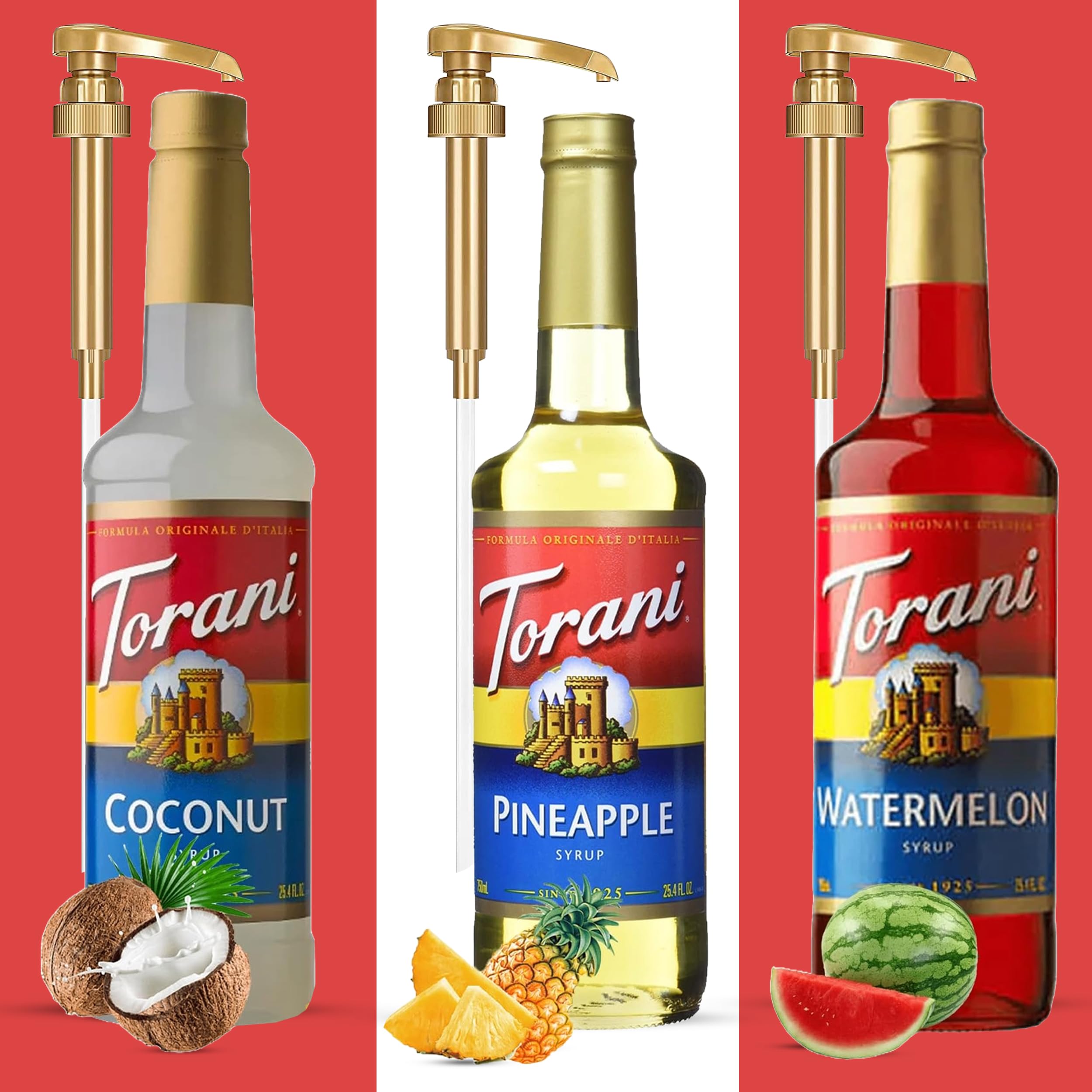 Snapklik.com : Torani Summer Syrup 3 Pack, Coconut, Pineapple ...