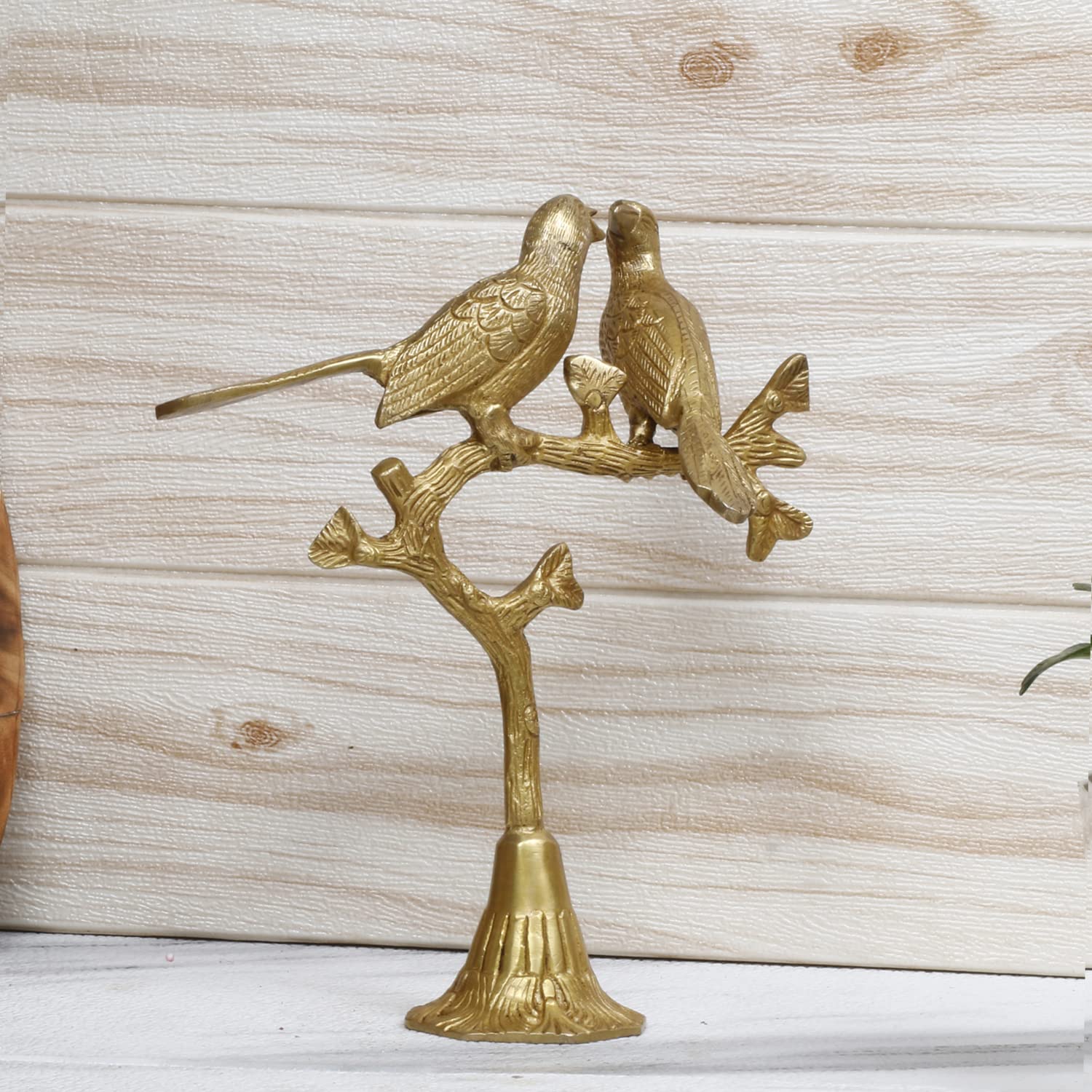 ARTVARKO Brass Love Birds On Tree Love Couple Showpiece : Amazon.in ...