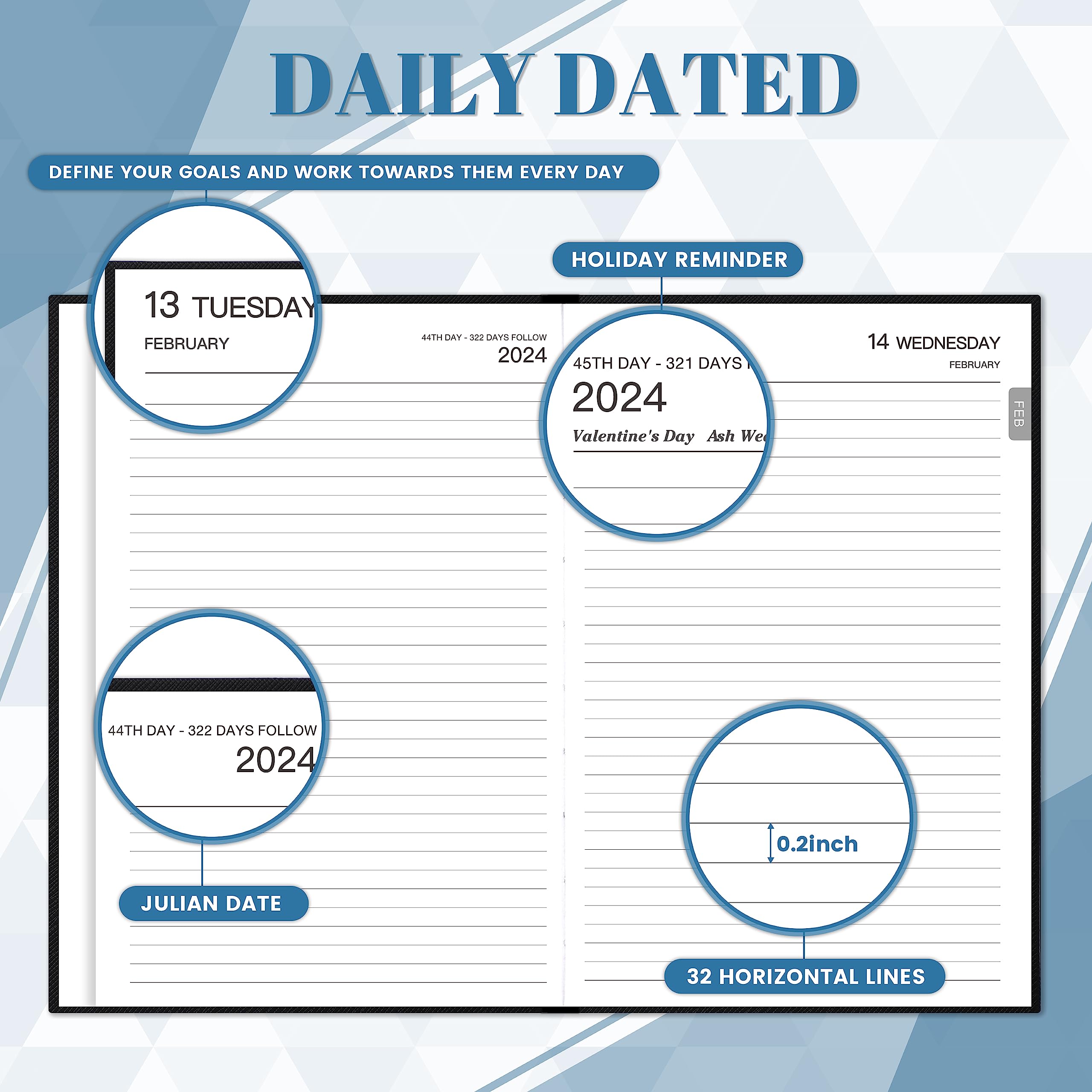 Snapklik.com : Daily Planner 2024 - 2024 Daily Planner One Page Per Day ...