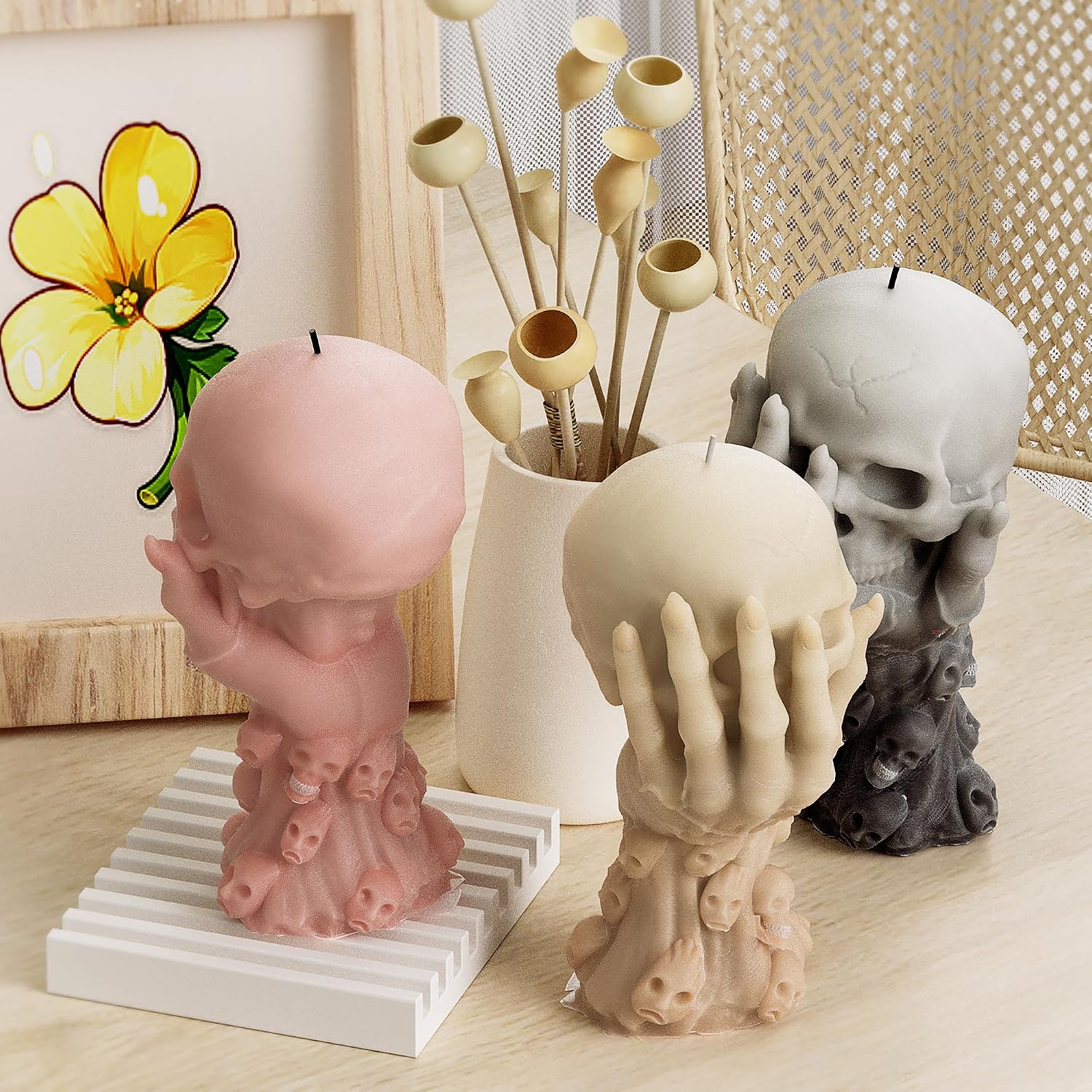 Amazon.com: Ghost Candle Mold Skull Hand Mold Claw Candle Mold Jewelry ...
