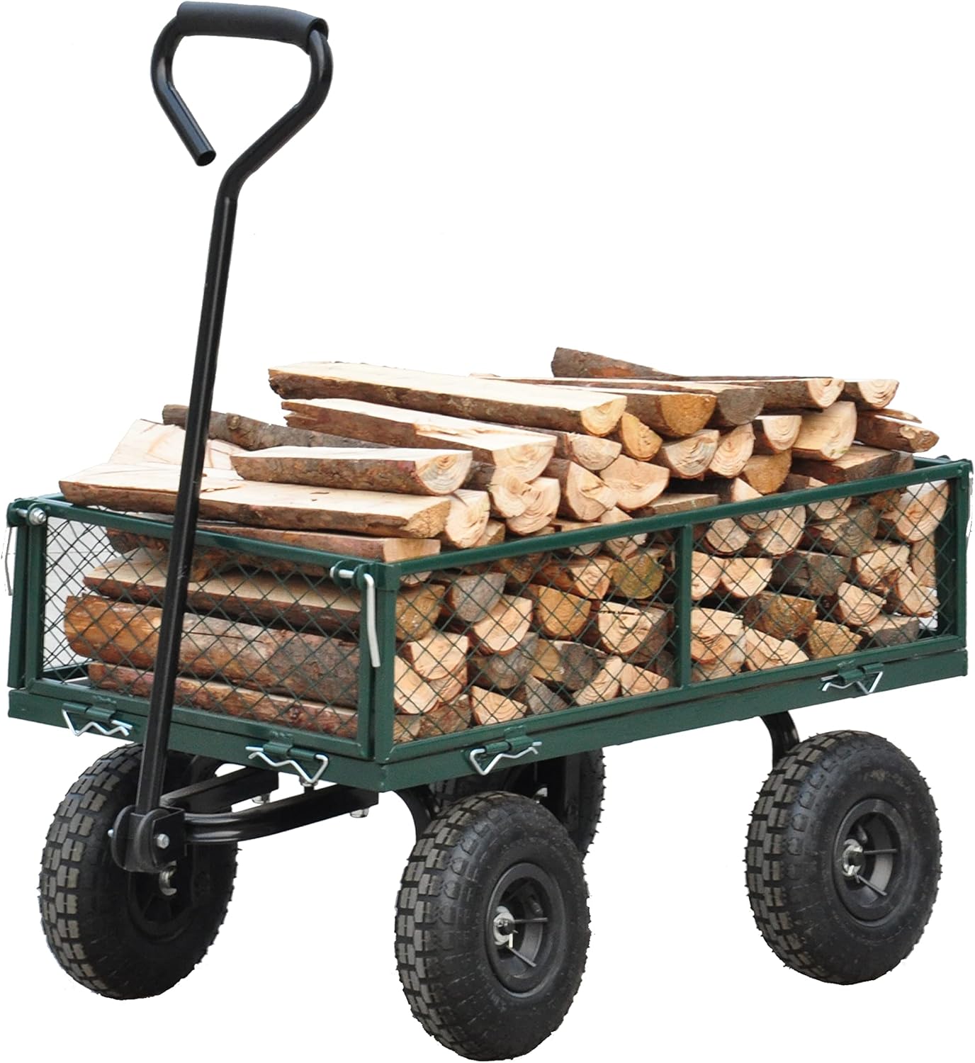 Amazon.com: Heavy-Duty Wagons Carts, 900Lbs Capacity,Steel Mesh Garden ...